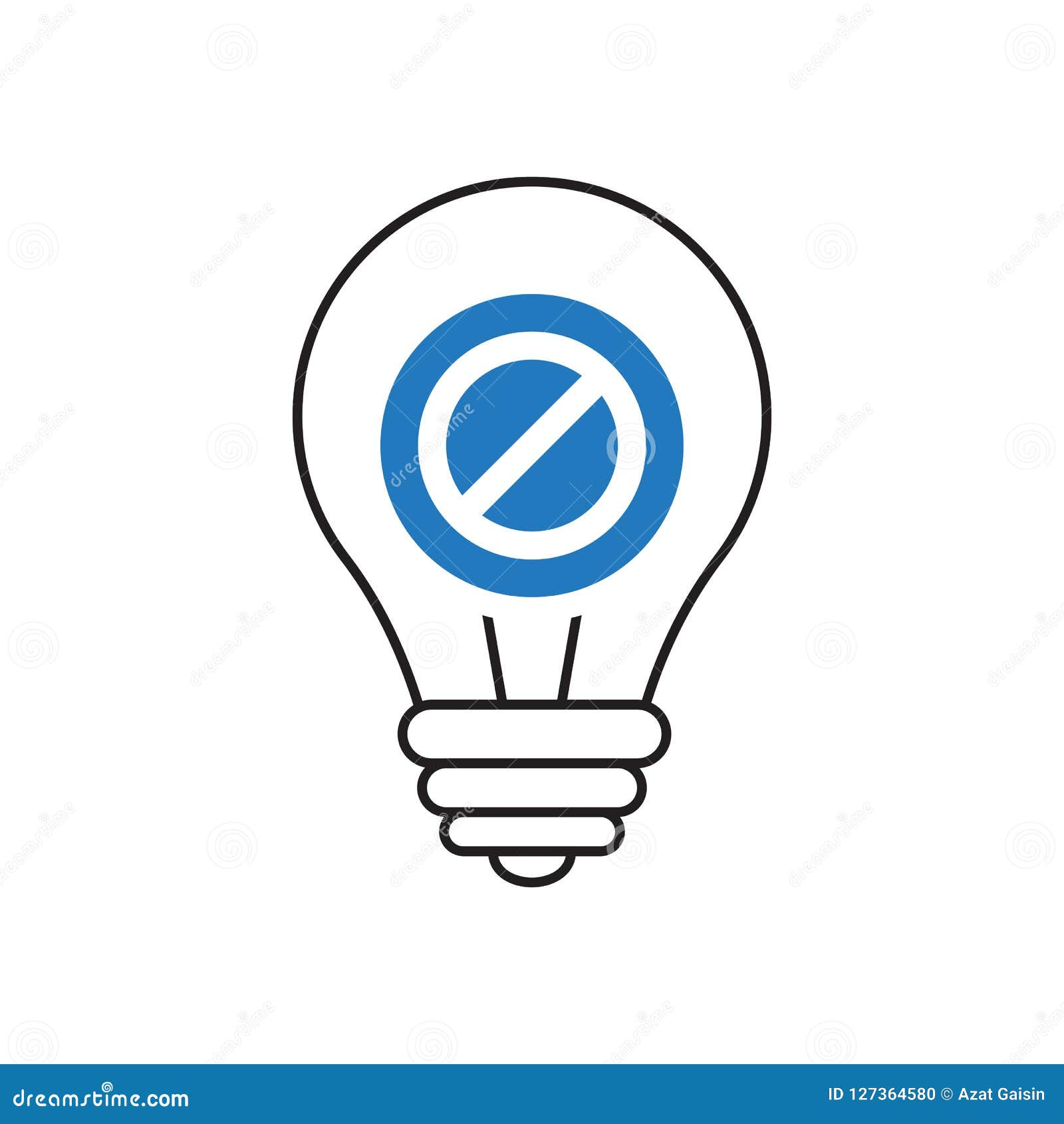 Light Bulb Icon, Idea, Solution, Thinking Icon with Not Allowed Sign ... Light Bulb Icon, Idea, Solution, Thinking Icon with Not Allowed Sign ...