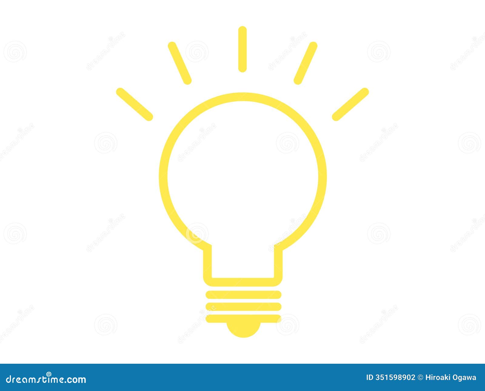Light Bulb Icon (inspiration Mark) Stock Illustration - Illustration of ...