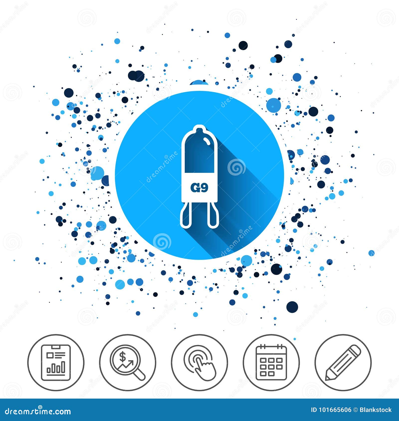 Light Bulb Icon. Lamp G9 Socket Symbol Stock Vector - Illustration of ...