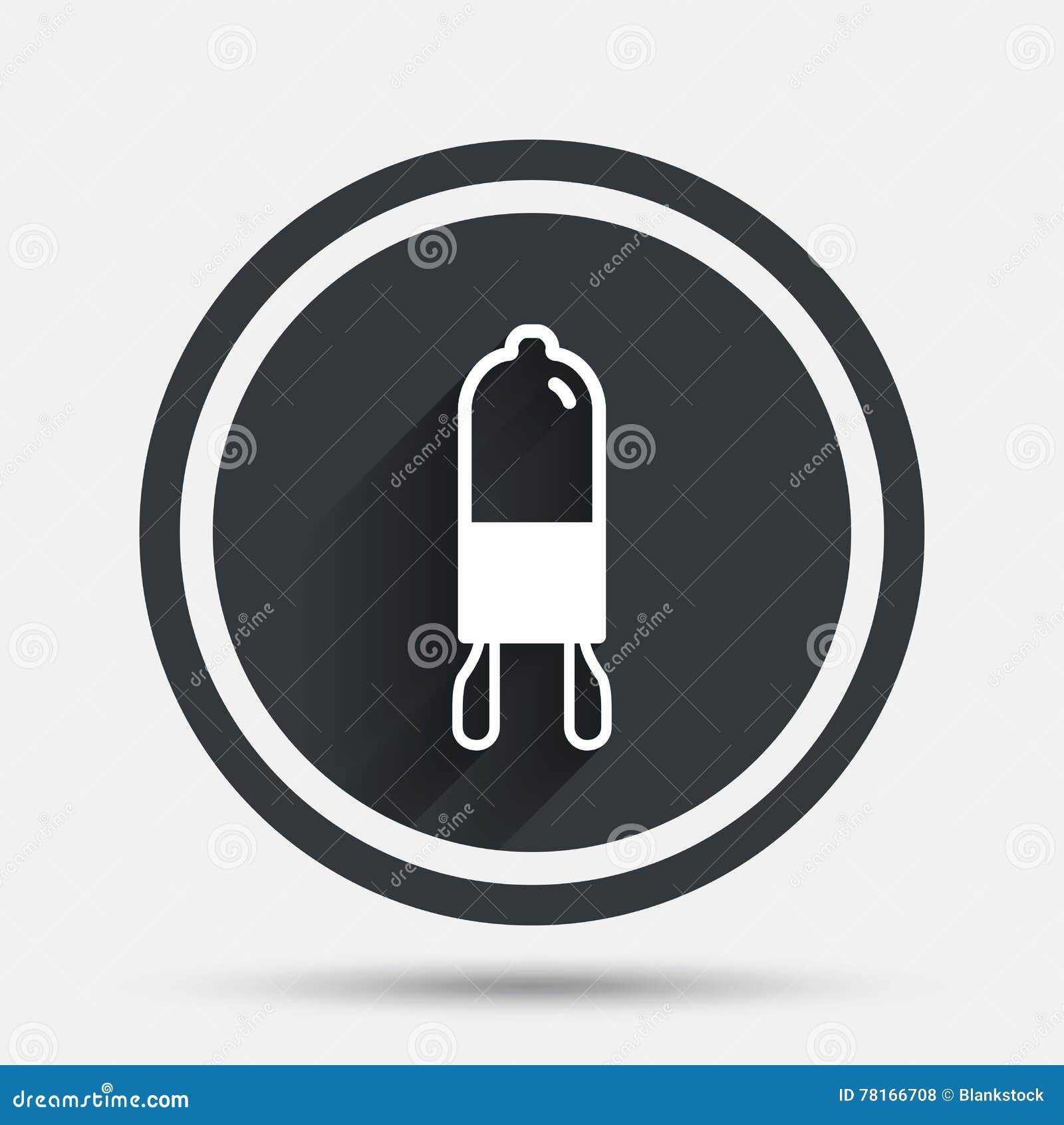 Light Bulb Icon. Lamp G9 Socket Symbol Stock Vector - Illustration of ...