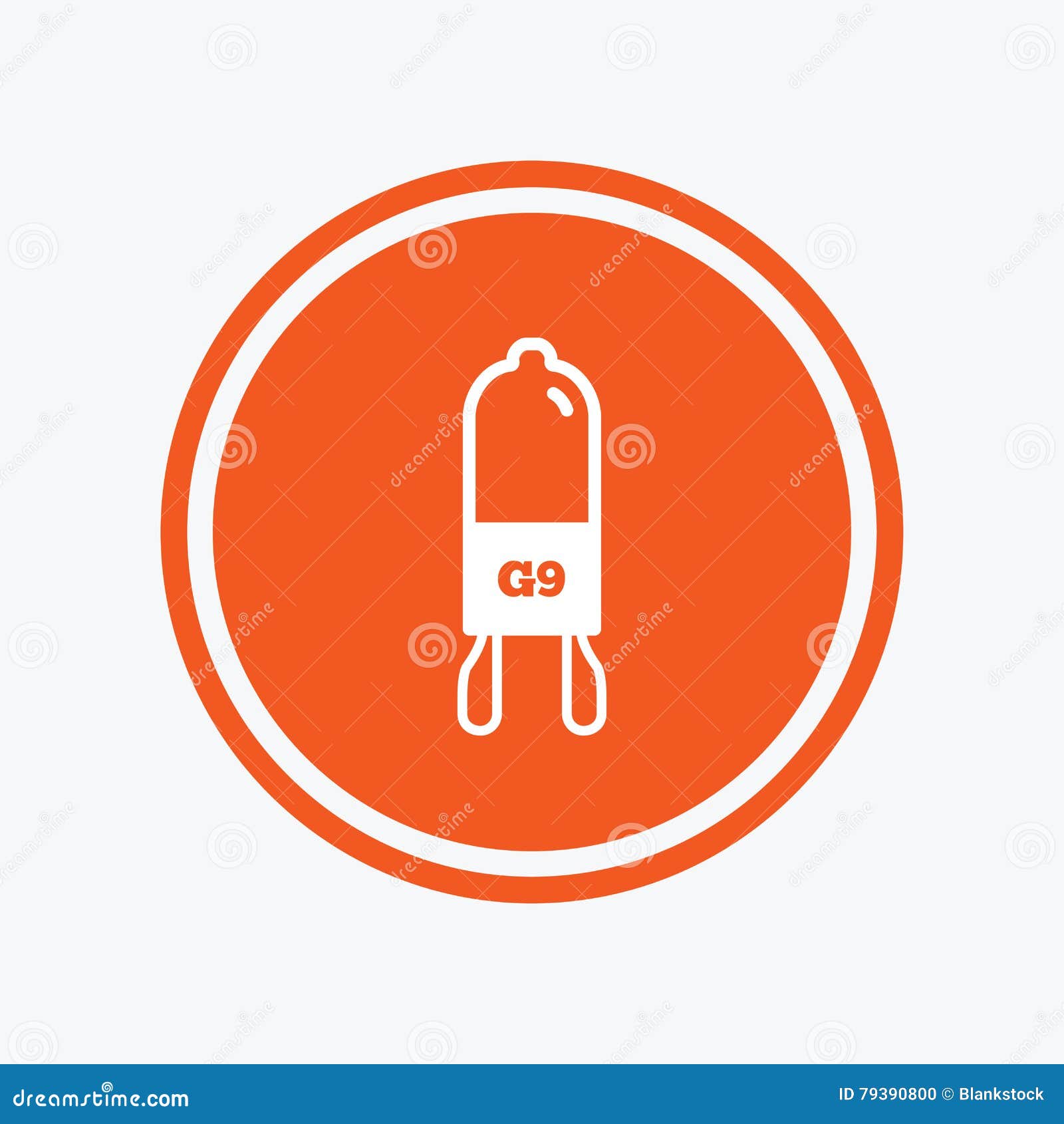 Light Bulb Icon. Lamp G9 Socket Symbol Stock Vector - Illustration of ...