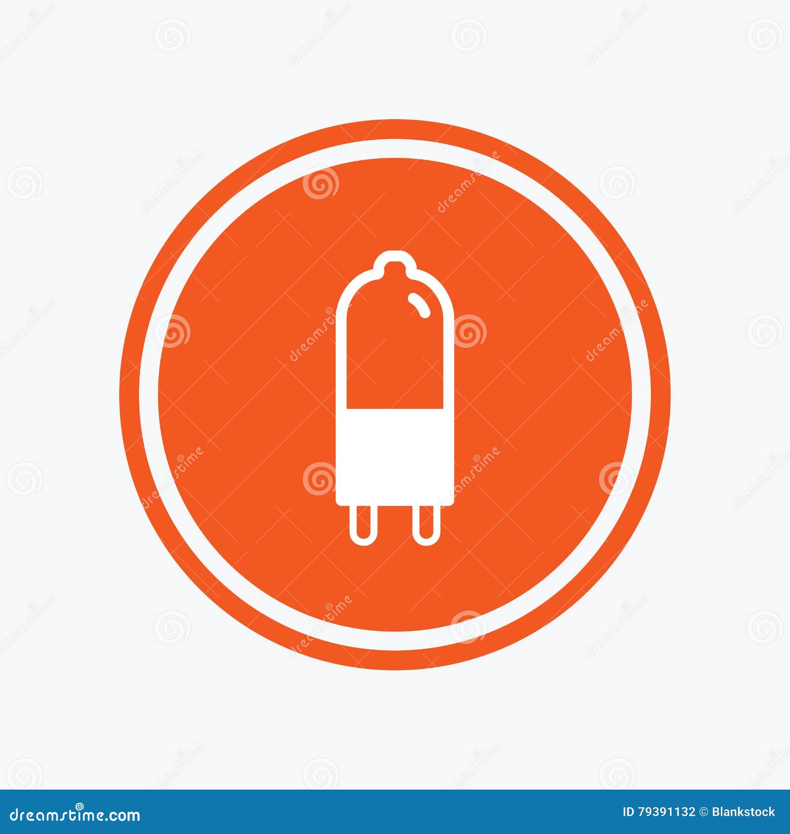 Light Bulb Icon. Lamp G9 Socket Symbol Stock Vector - Illustration of ...