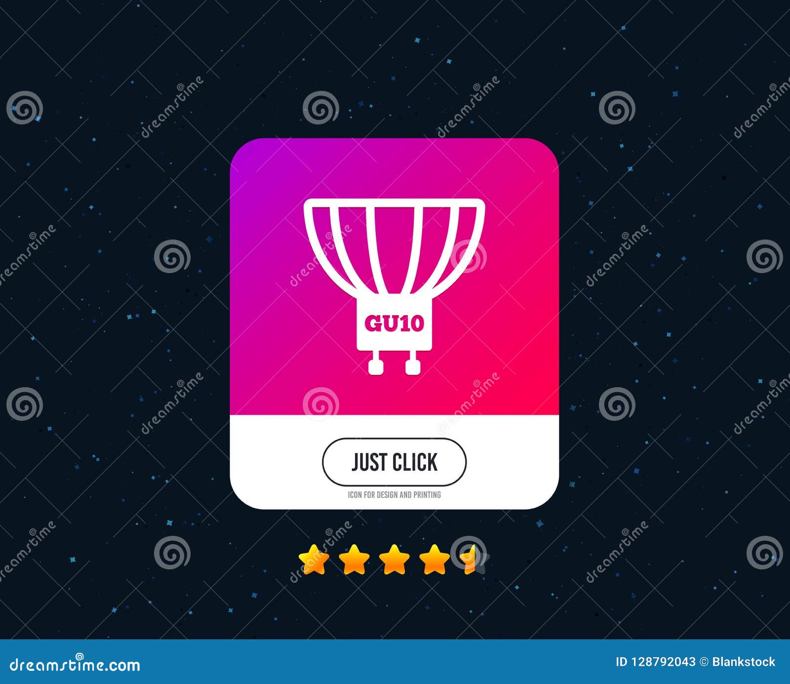 Light Bulb Icon. Lamp GU10 Socket Symbol. Vector Stock Vector ...