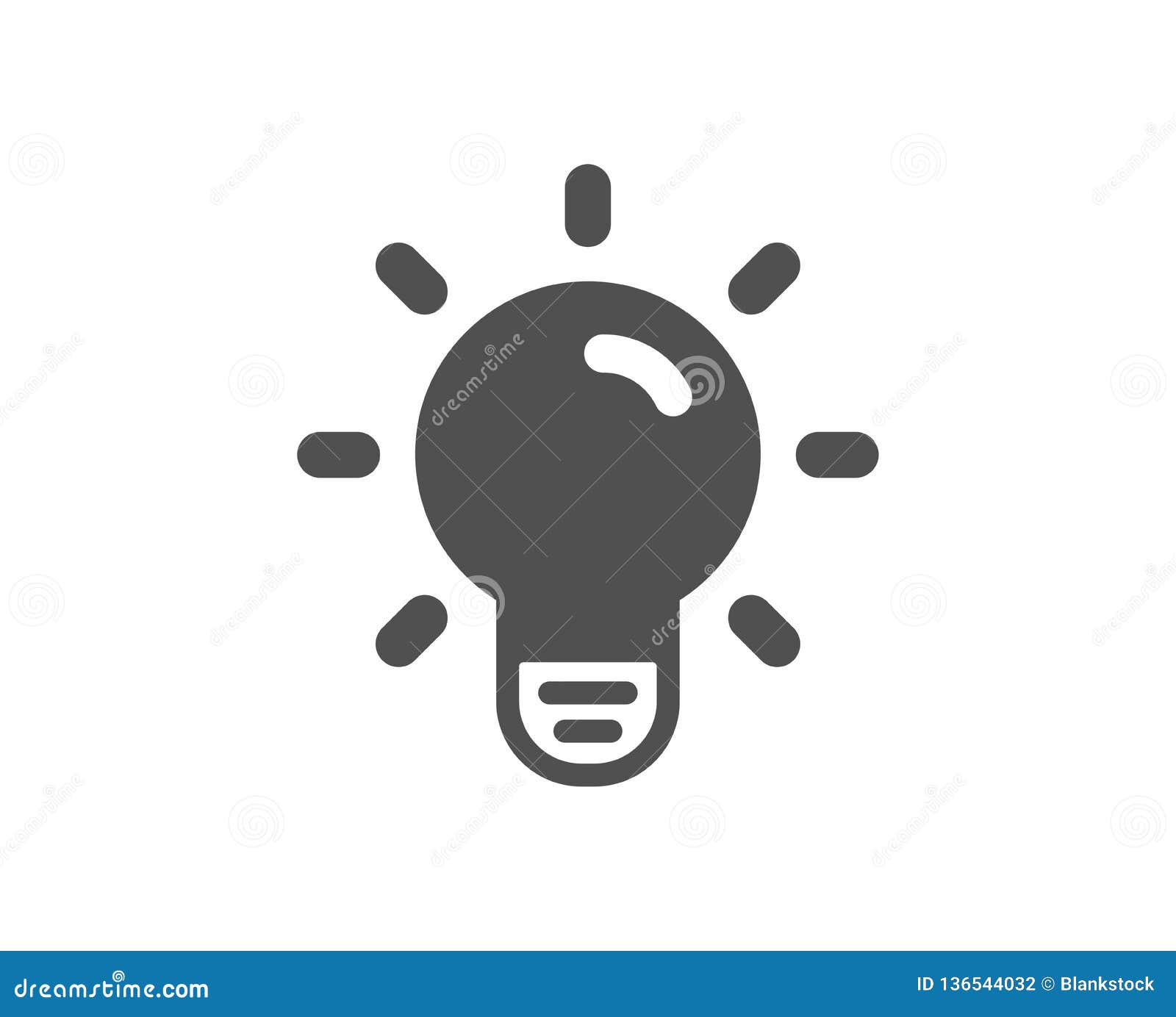 Light Bulb Icon. Lamp Sign. Vector Stock Vector - Illustration of ...