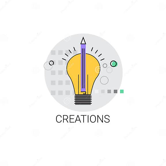 Light Bulb Icon New Idea Creation Concept Stock Vector - Illustration ...