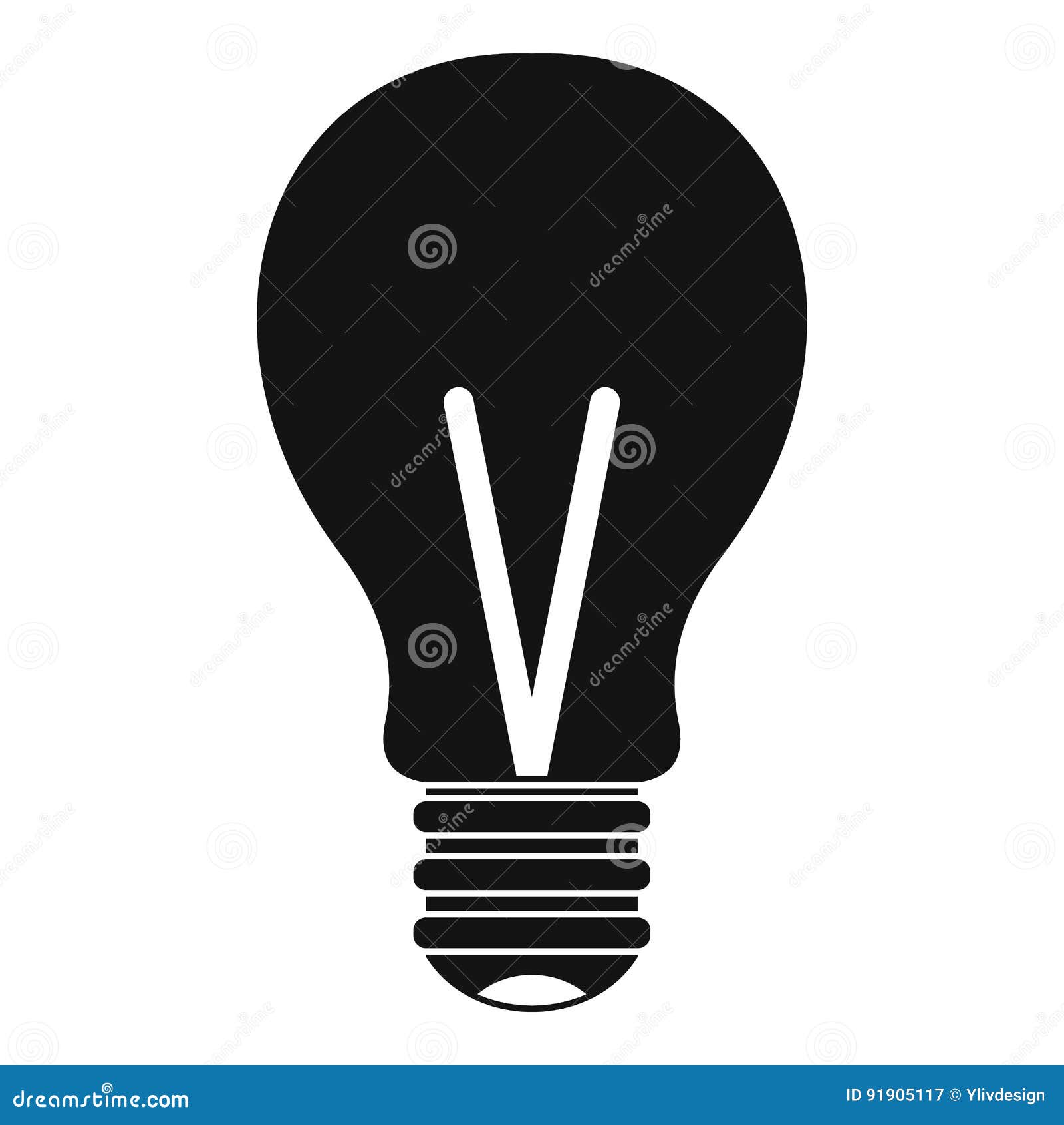 Light bulb icon simple stock vector. Illustration of electricity - 91905117