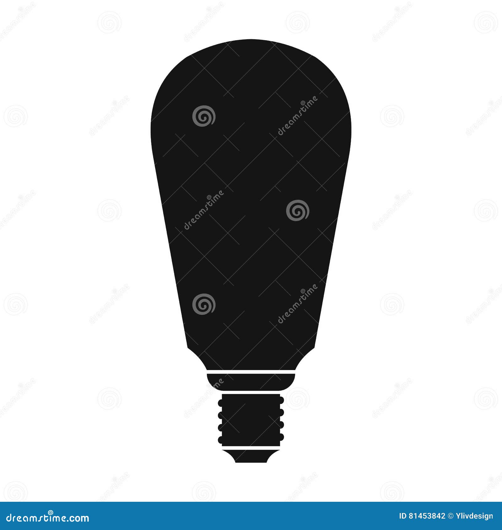 Light Bulb Icon, Simple Style Stock Vector - Illustration of ...