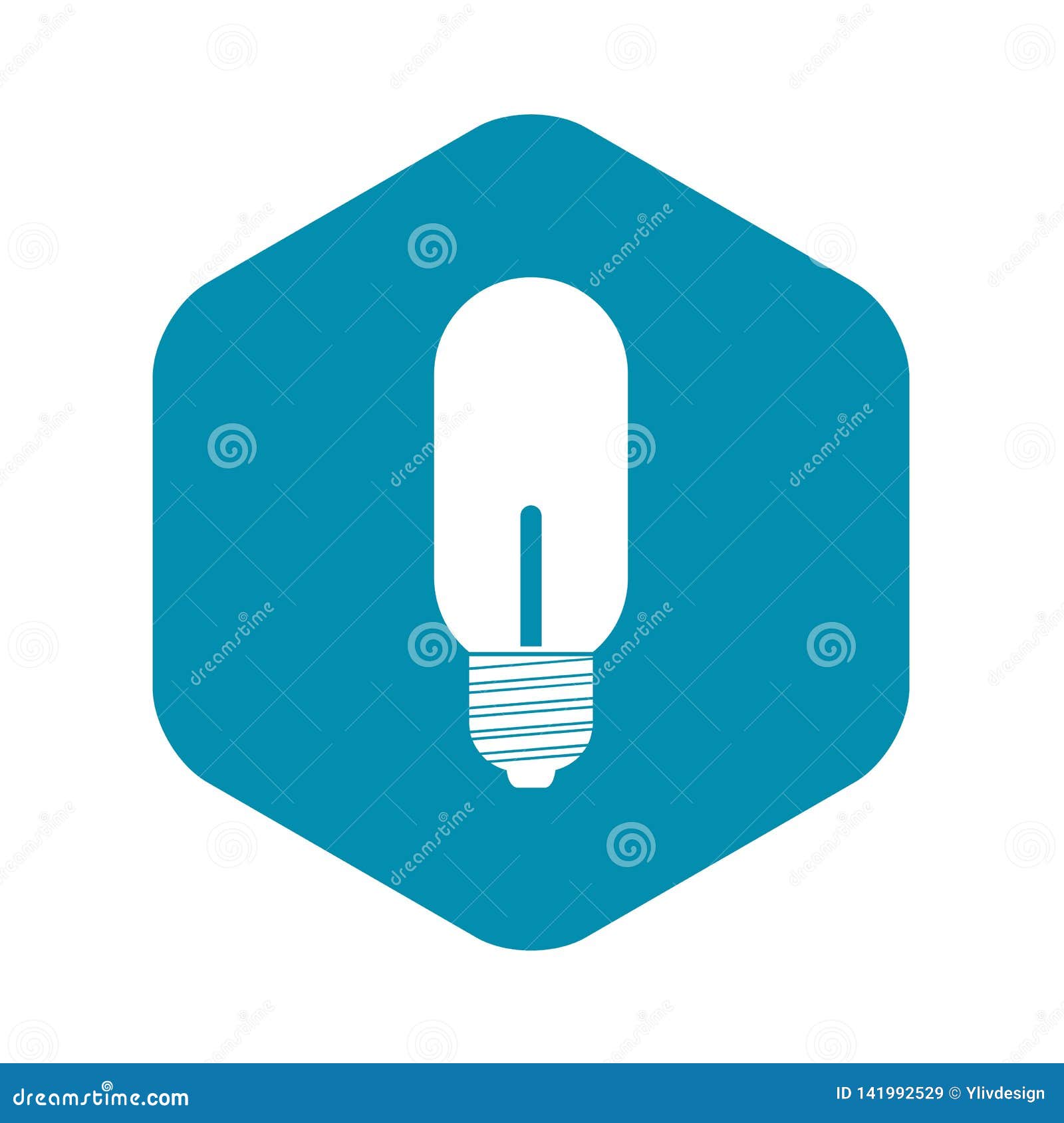 Light Bulb Icon, Simple Style Stock Vector - Illustration of electric ...