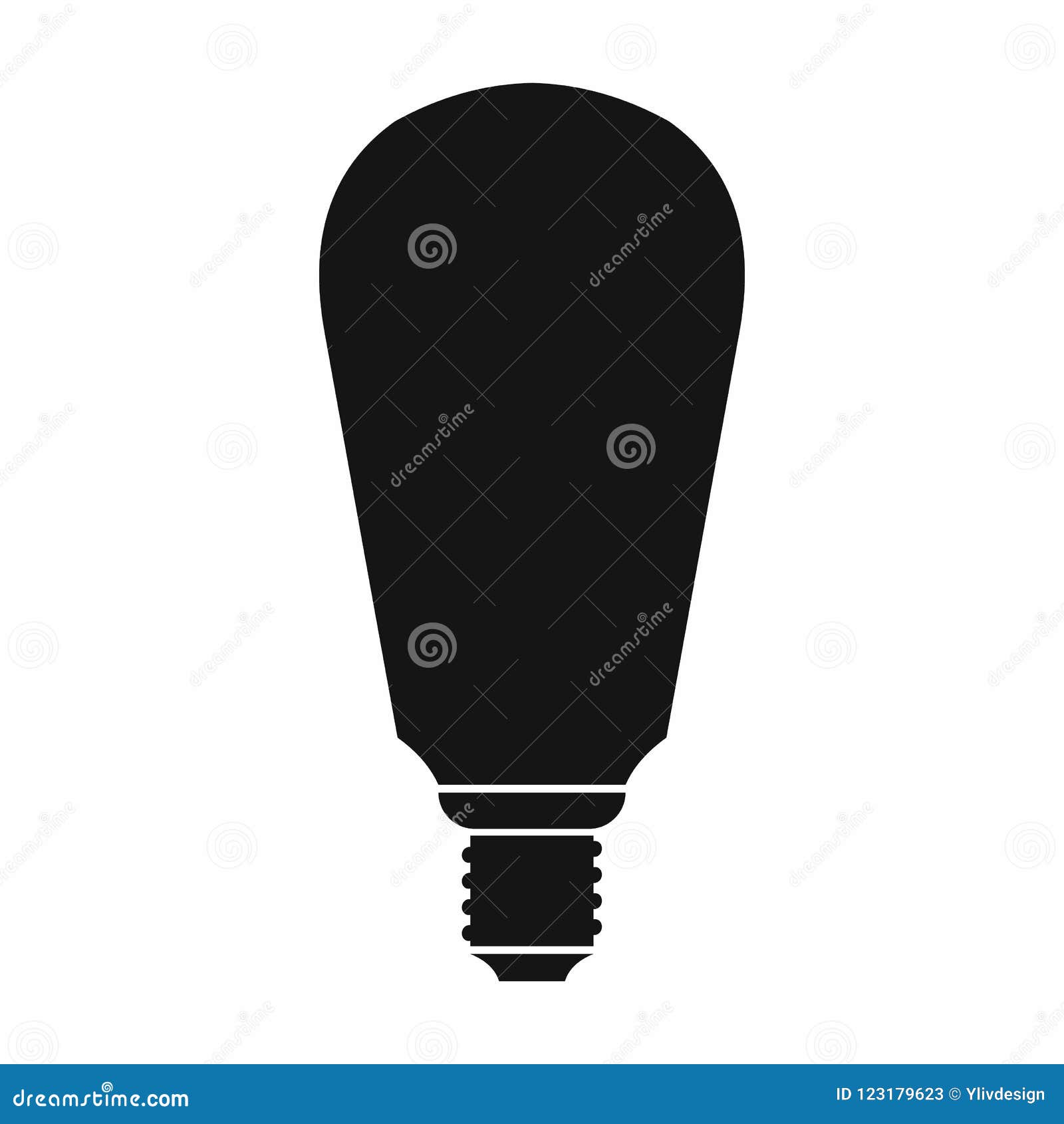 Light Bulb Icon, Simple Style Stock Illustration - Illustration of lamp ...