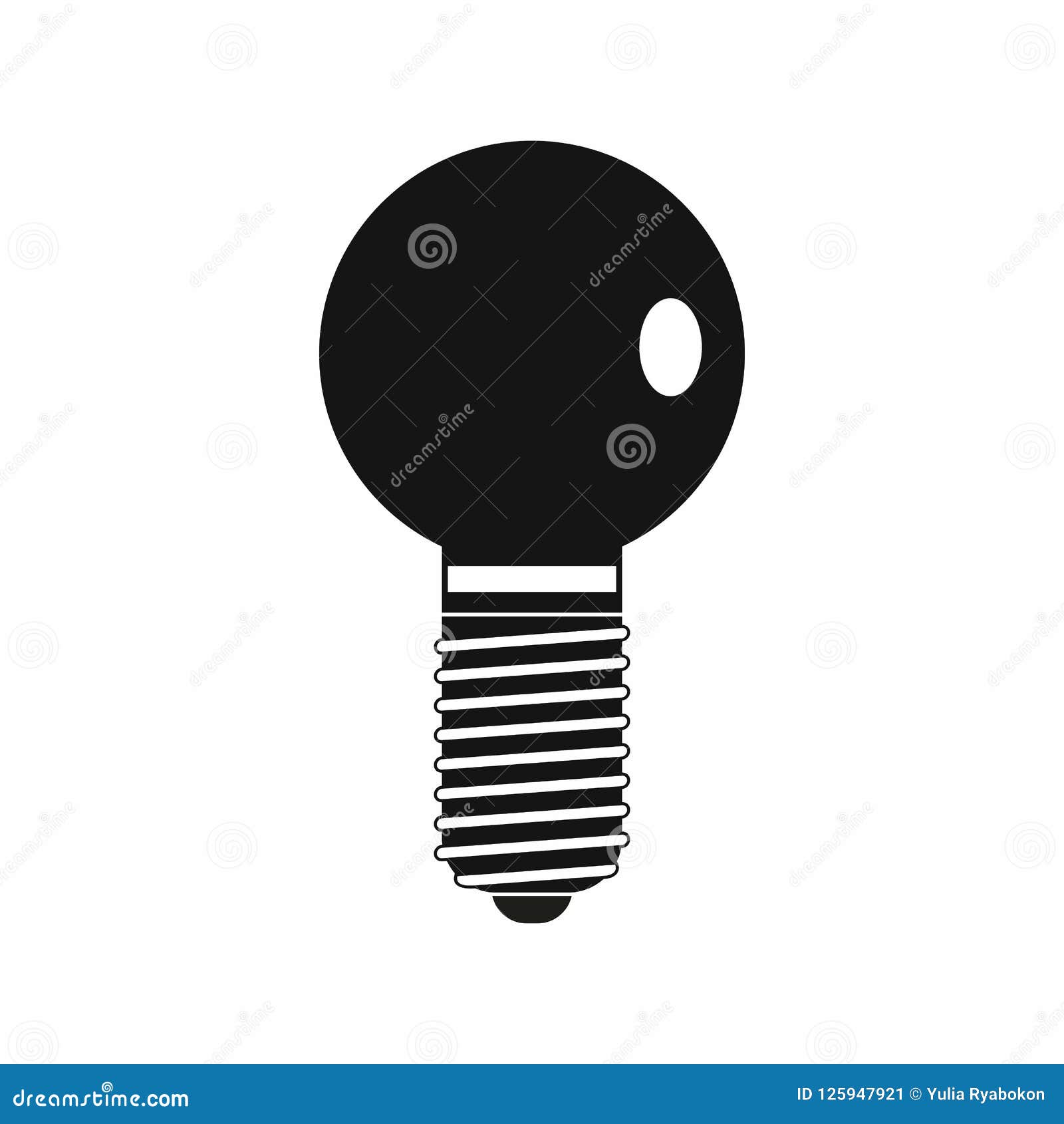 Light Bulb Icon, Simple Style Stock Illustration - Illustration of ...
