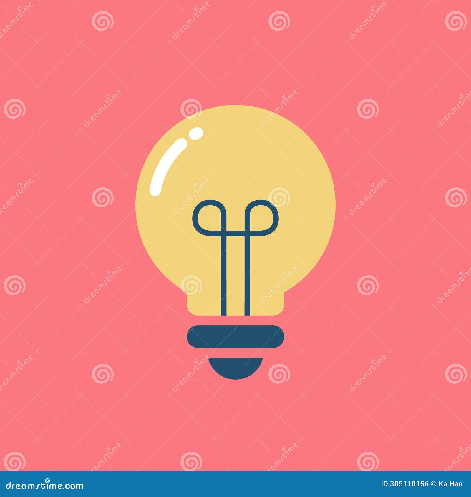 Light Bulb Icon Vector in Flat Design. Lightbulb, Idea Sign Symbol ...