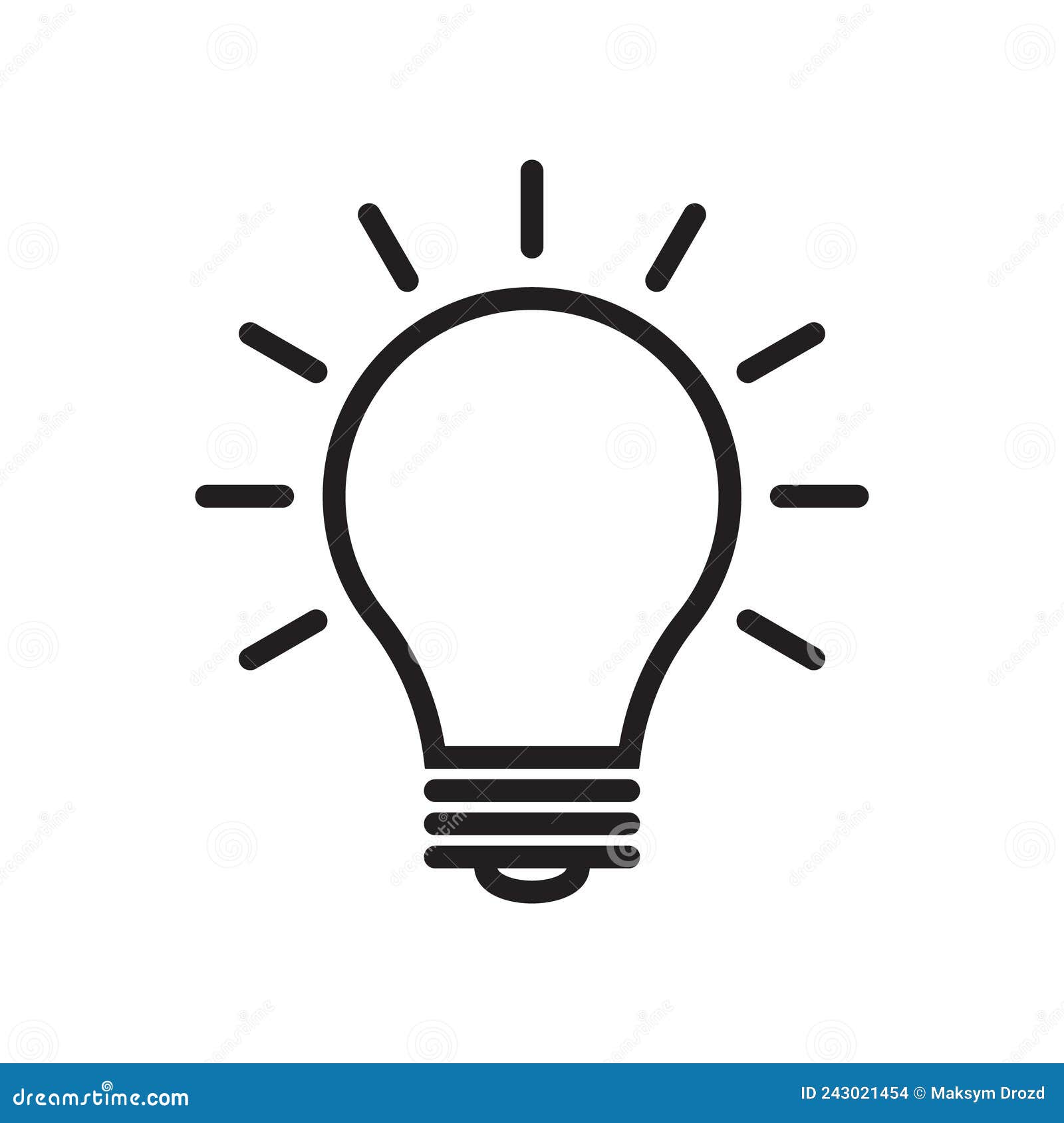 The Light Bulb Icon Vector, Full of Ideas and Creative Thinking ...