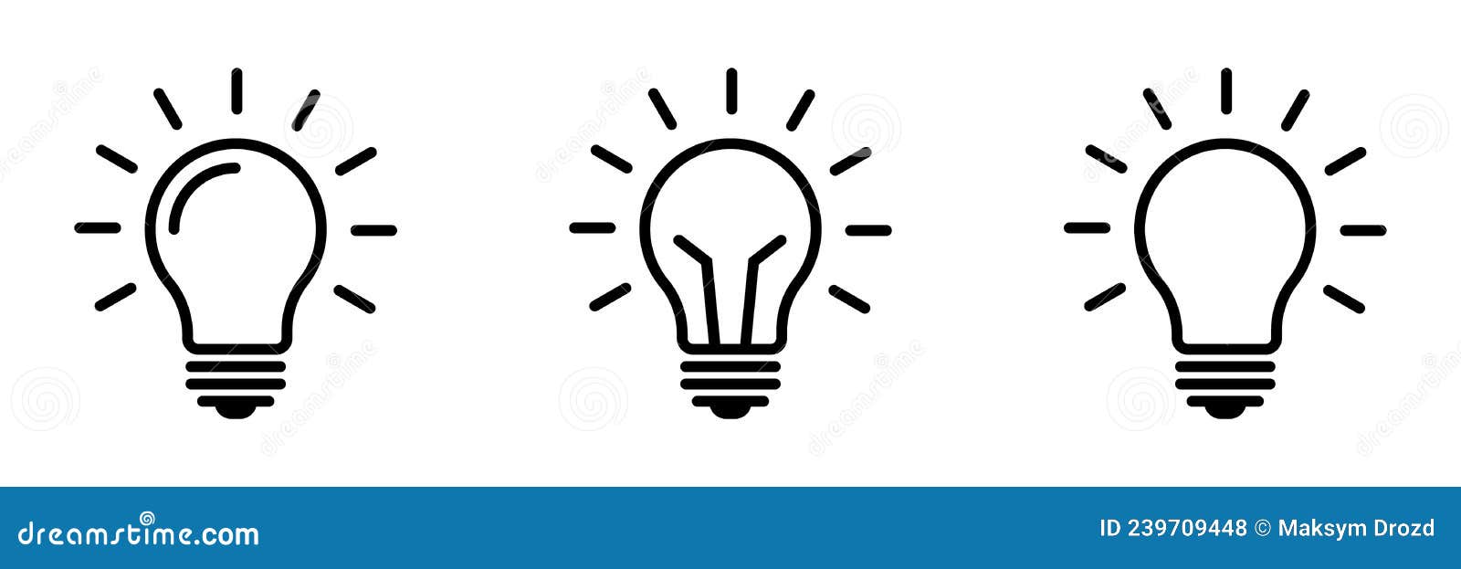 The Light Bulb Icon Vector, Full of Ideas and Creative Thinking ...