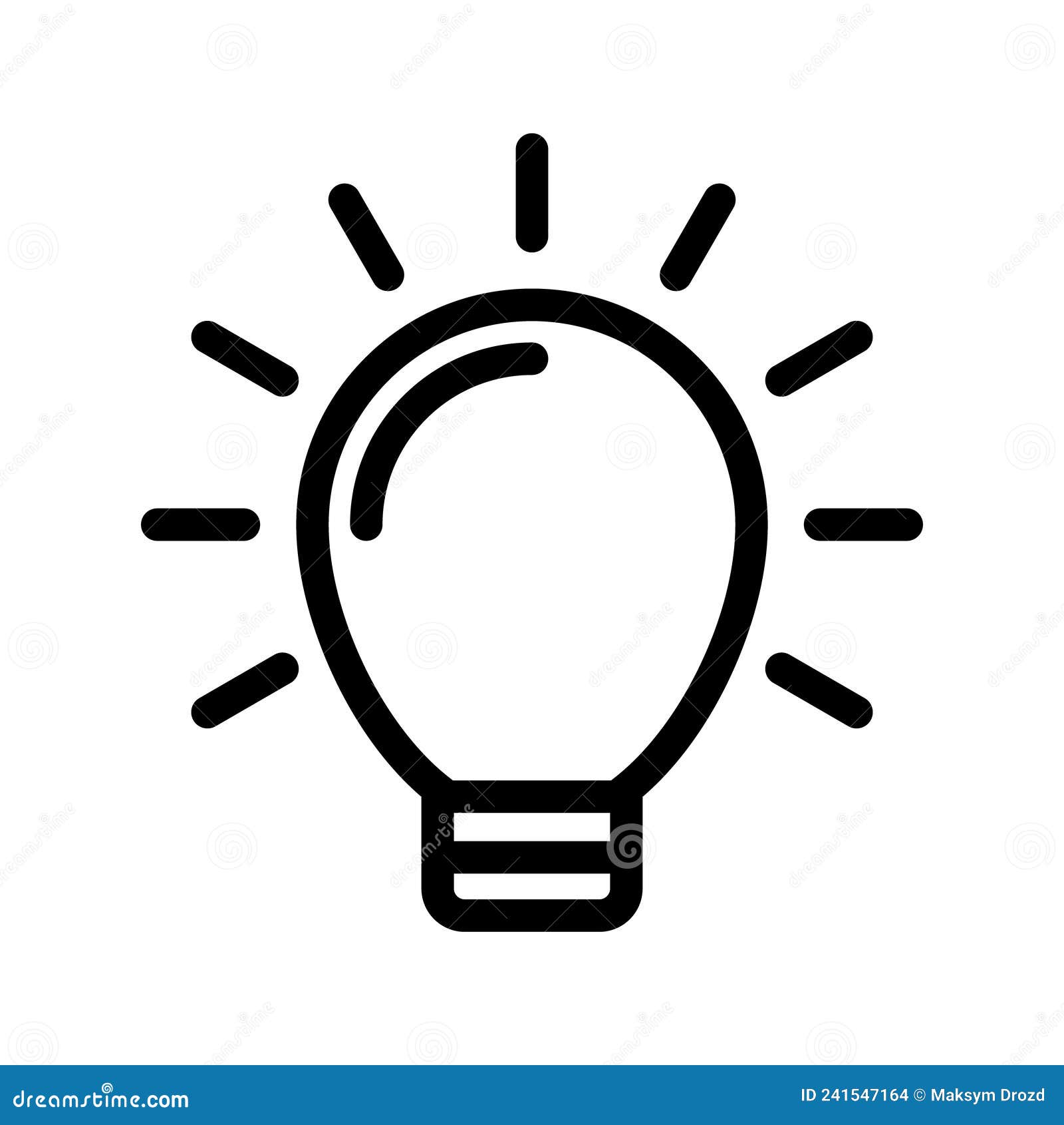 The Light Bulb Icon Vector, Full of Ideas and Creative Thinking ...