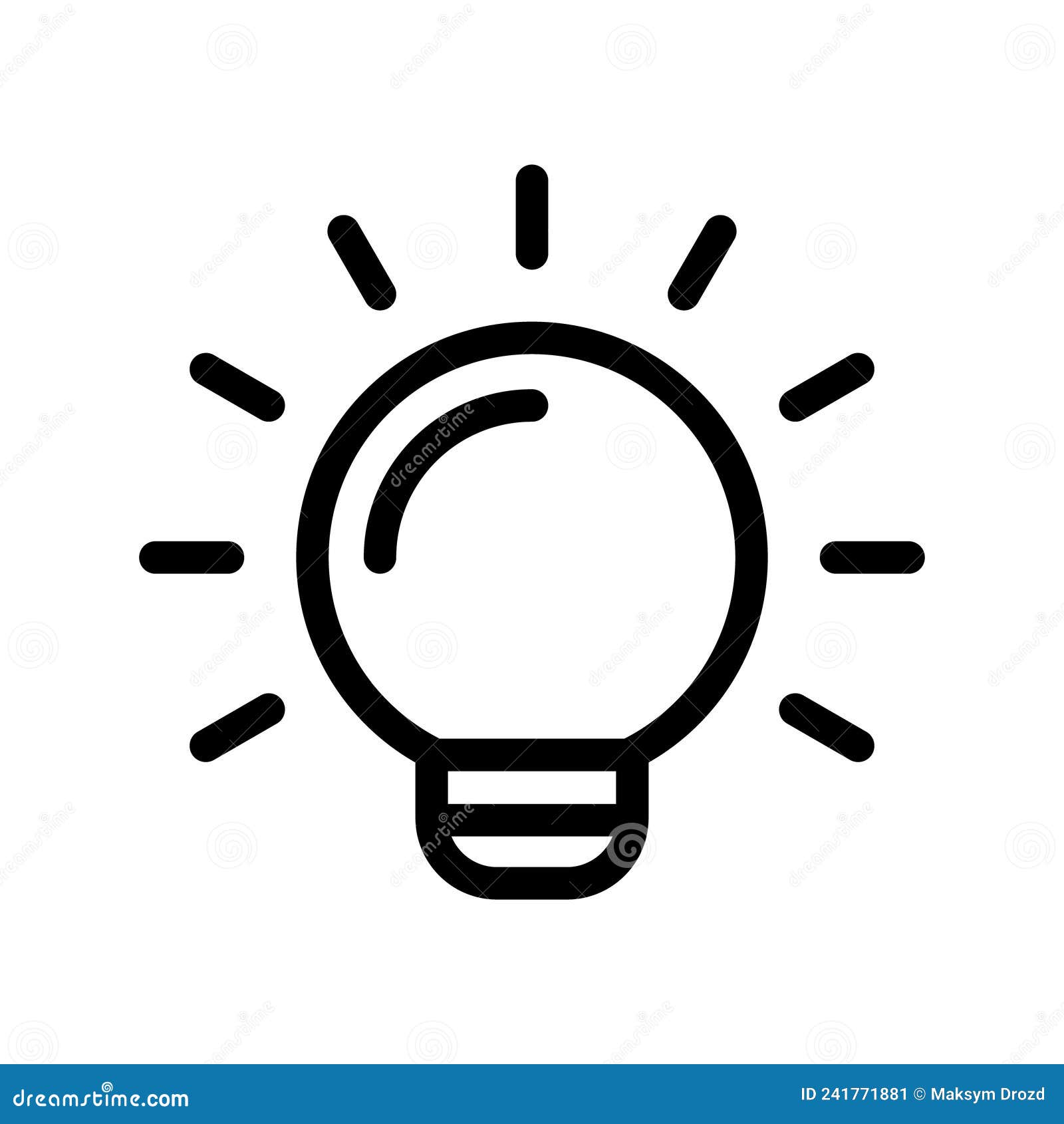 The Light Bulb Icon Vector, Full of Ideas and Creative Thinking ...