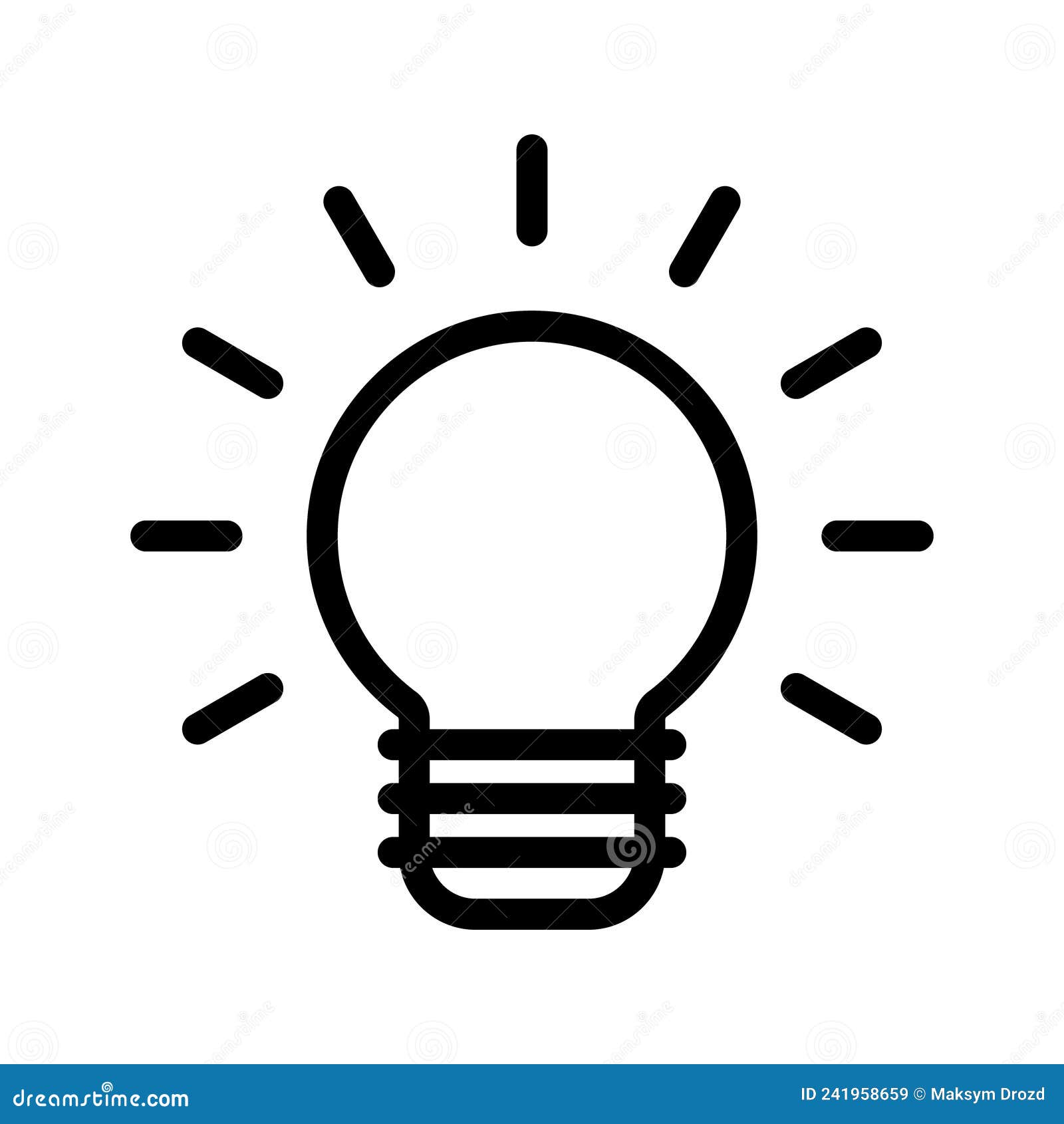 The Light Bulb Icon Vector, Full of Ideas and Creative Thinking ...
