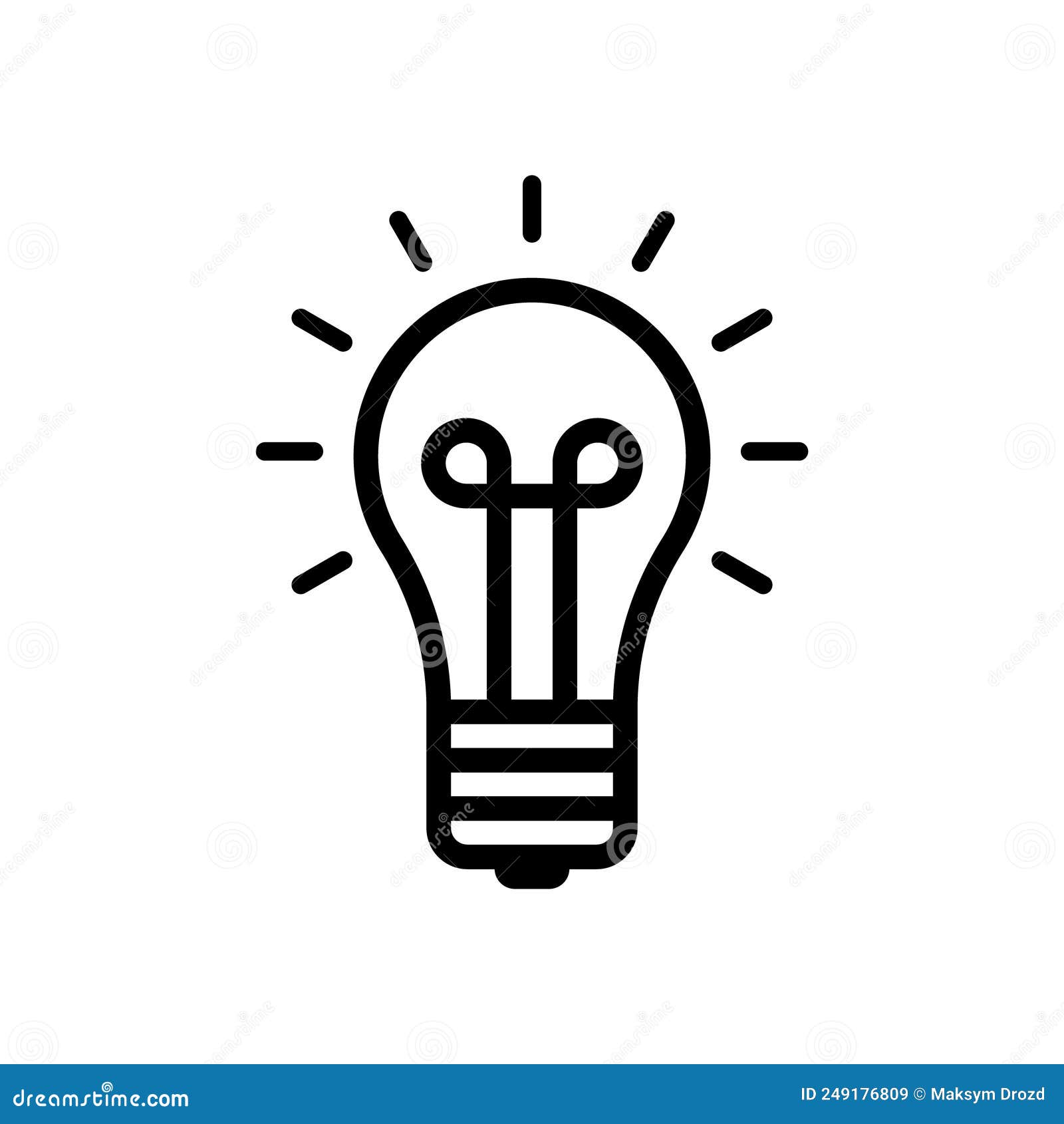 The Light Bulb Icon Vector, Full of Ideas and Creative Thinking ...