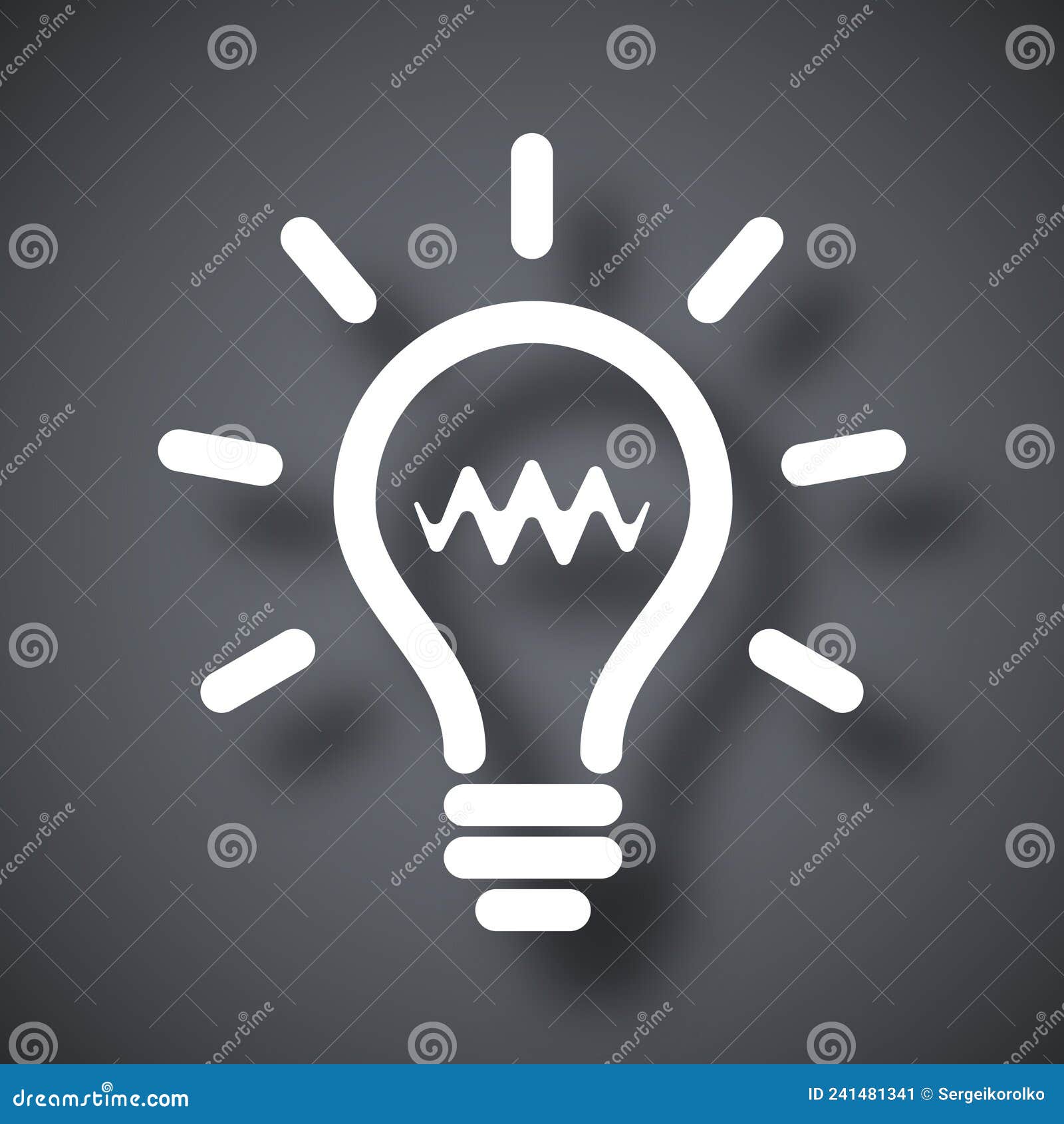 Light bulb icon, vector stock vector. Illustration of icon - 241481341