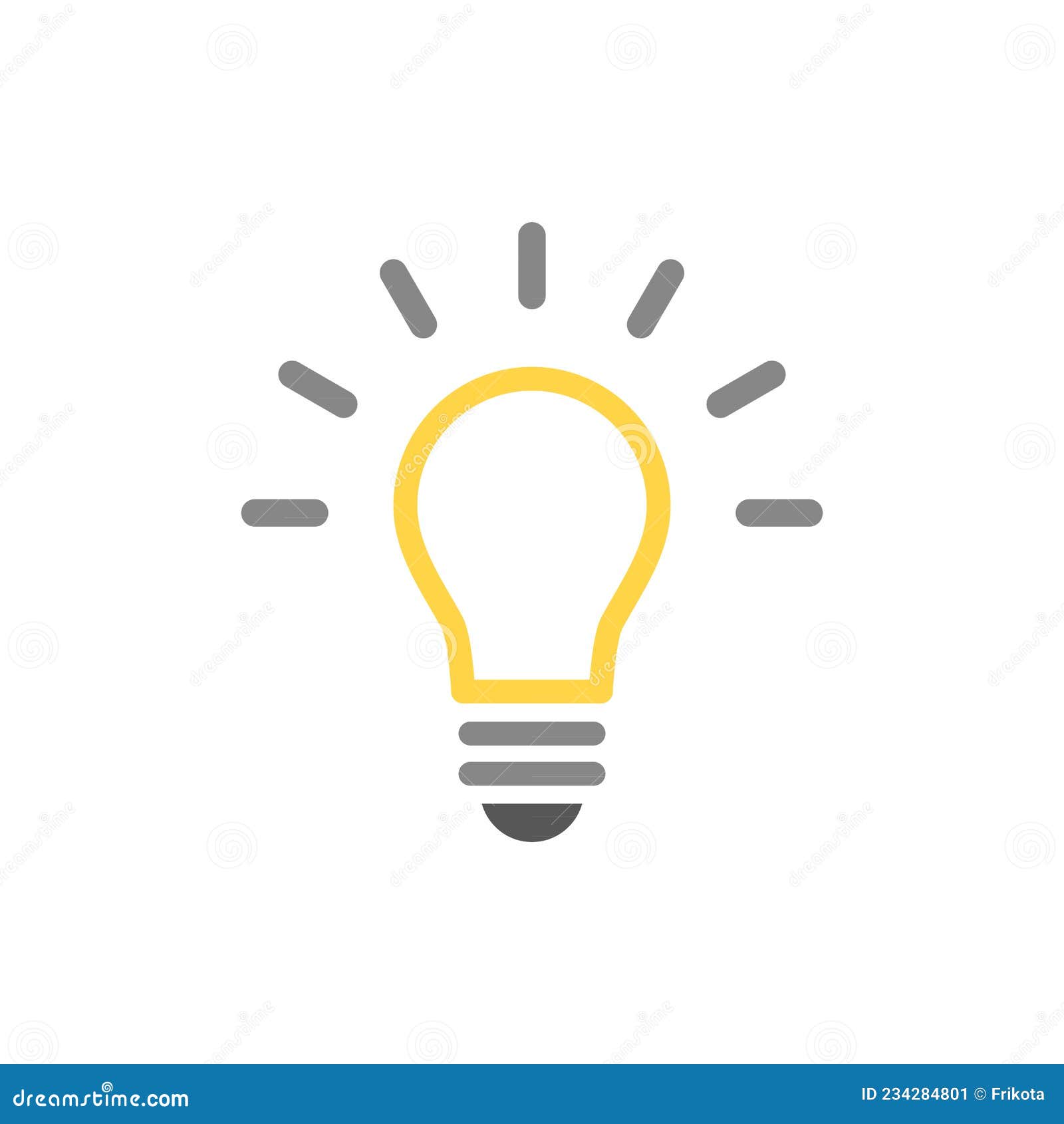 Light Bulb Icon. Vector Illustration, Flat Design Stock Vector ...