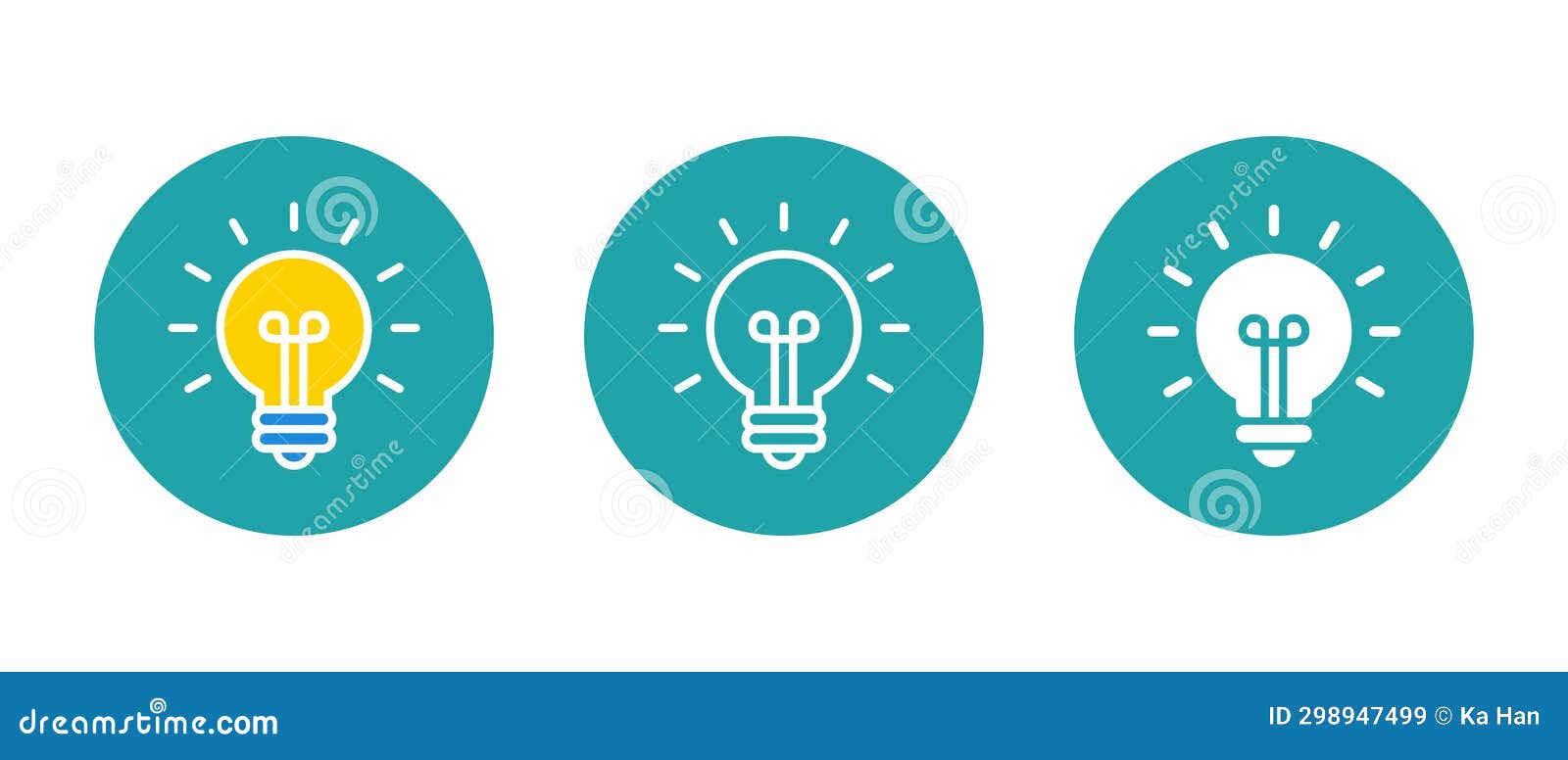 Light Bulb Icon Vector Inside Circle. Idea, Creativity Symbol Stock ...