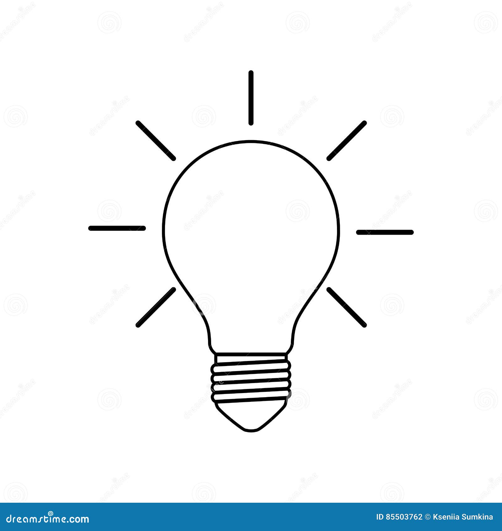 Light bulb icon. Vector. stock illustration. Illustration of green ...