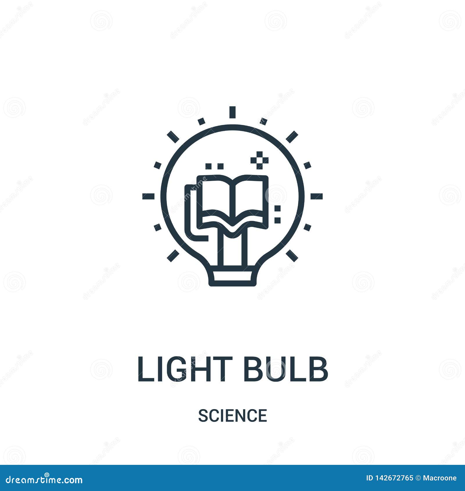 Light Bulb Icon Vector from Science Collection. Thin Line Light Bulb ...