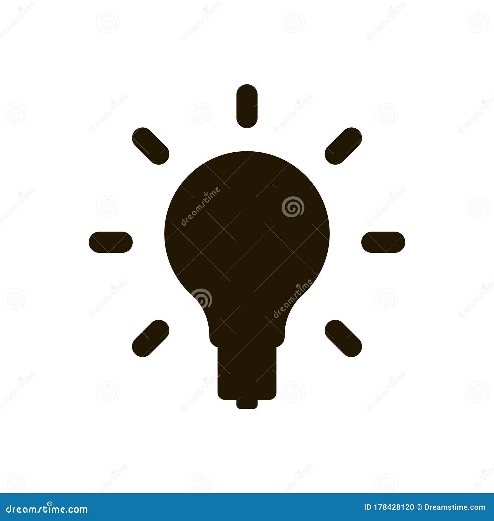 Light Bulb Icon on White Background. EPS 10. Vector Illustration. Stock ...