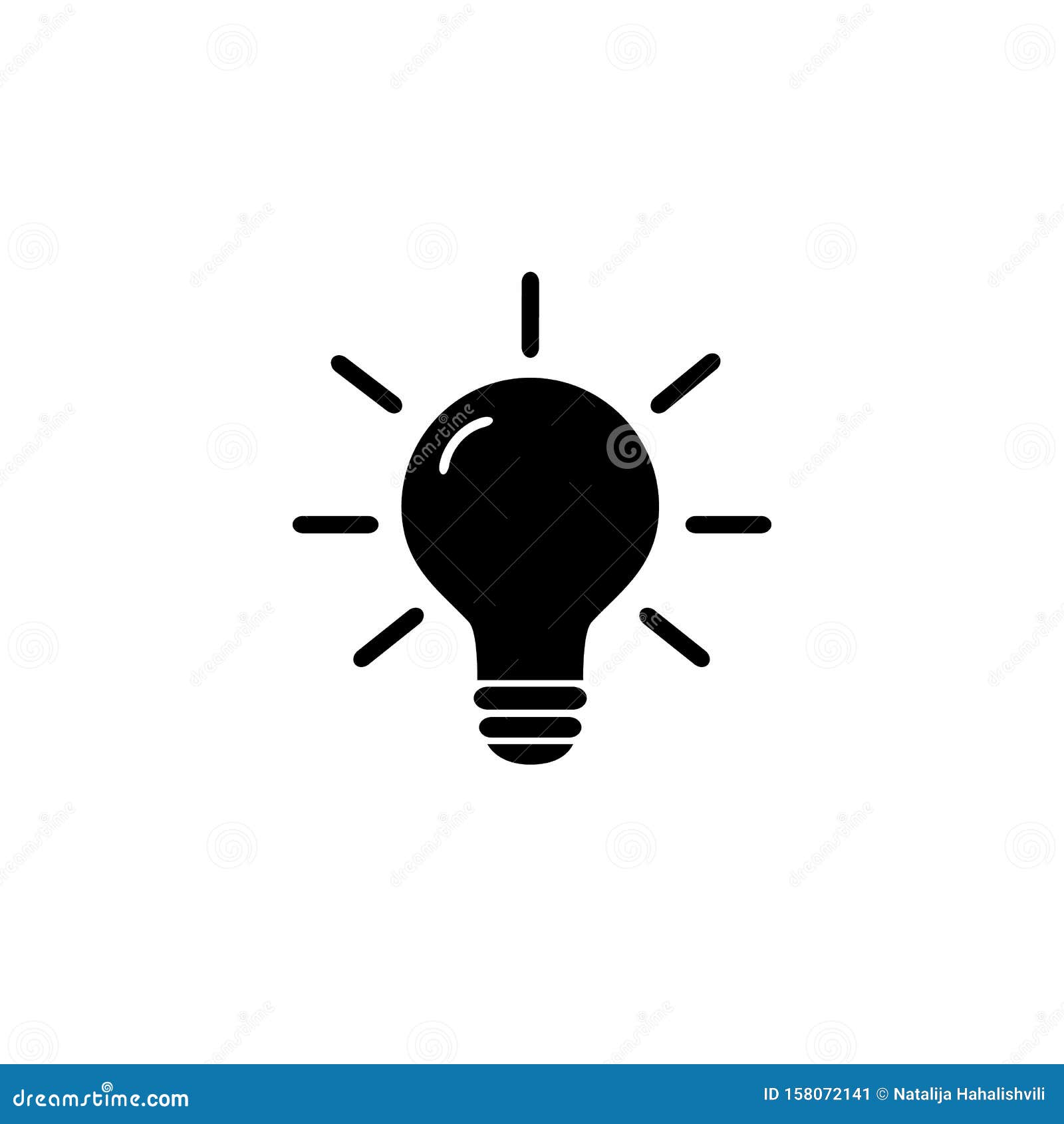Light Bulb Icon on White. Vector Illustration Stock Vector ...