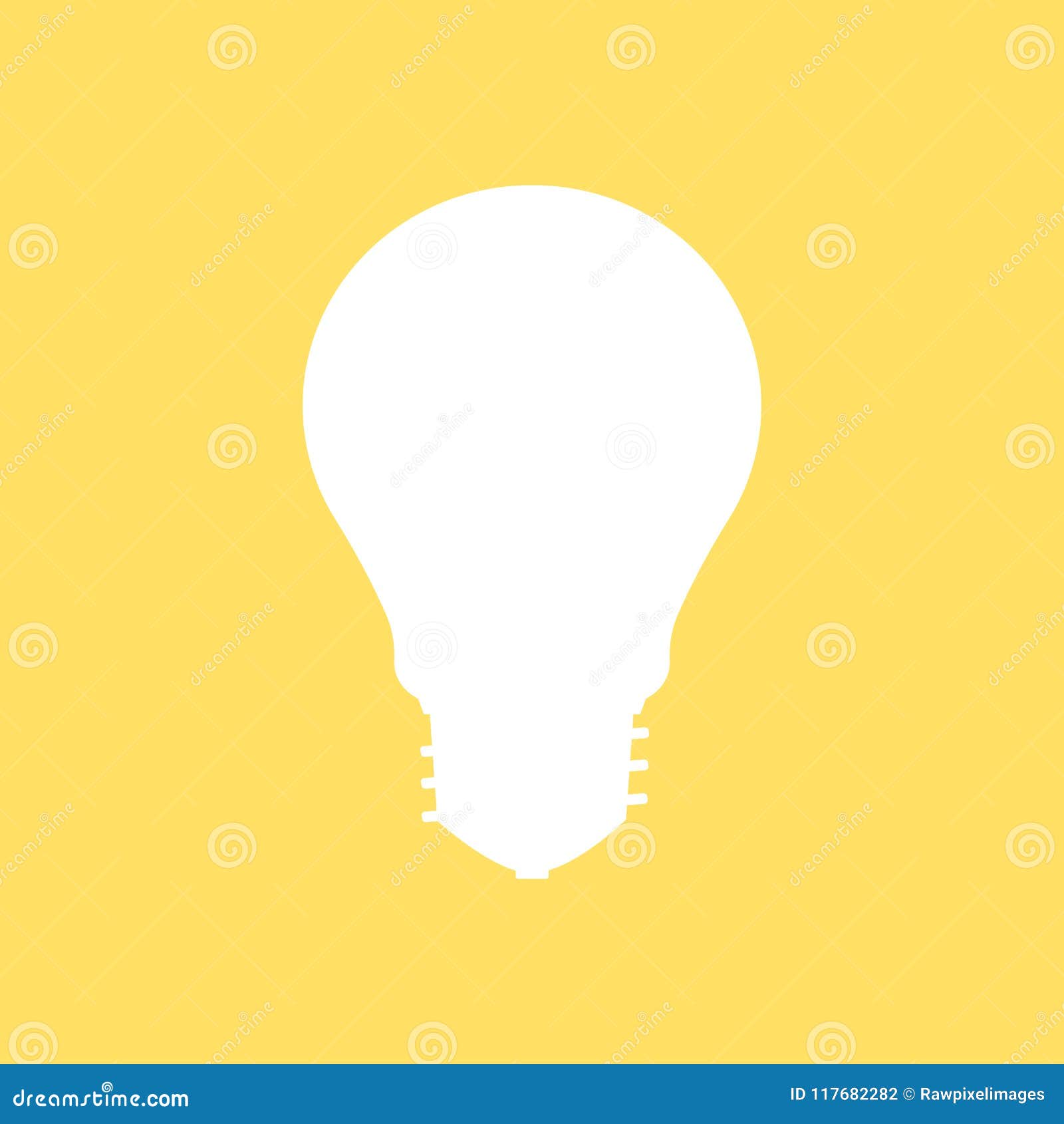 Light Bulb Icon on Yellow Background Stock Illustration - Illustration ...