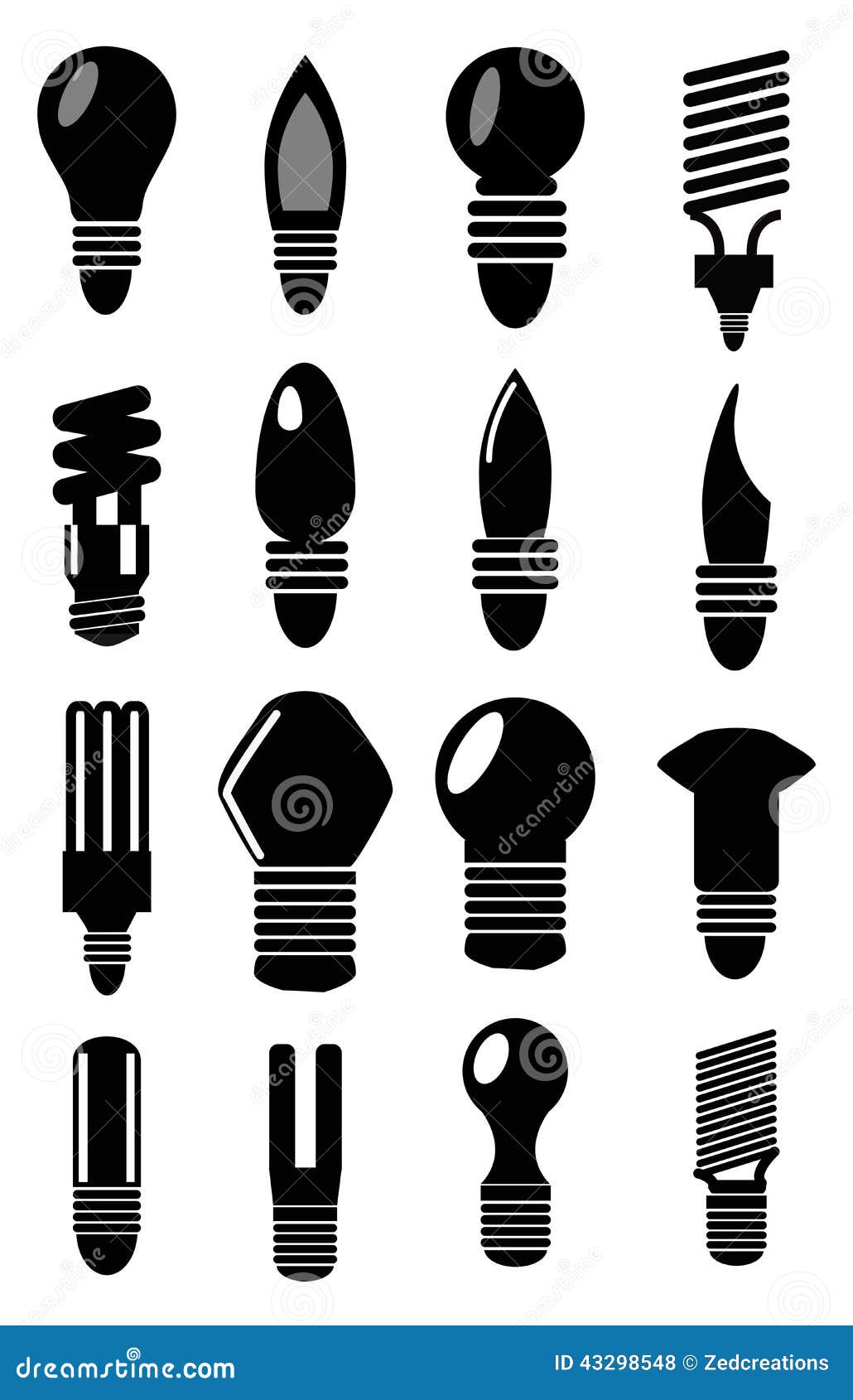 Light Bulb Icons Vector Illustration | CartoonDealer.com #43298548