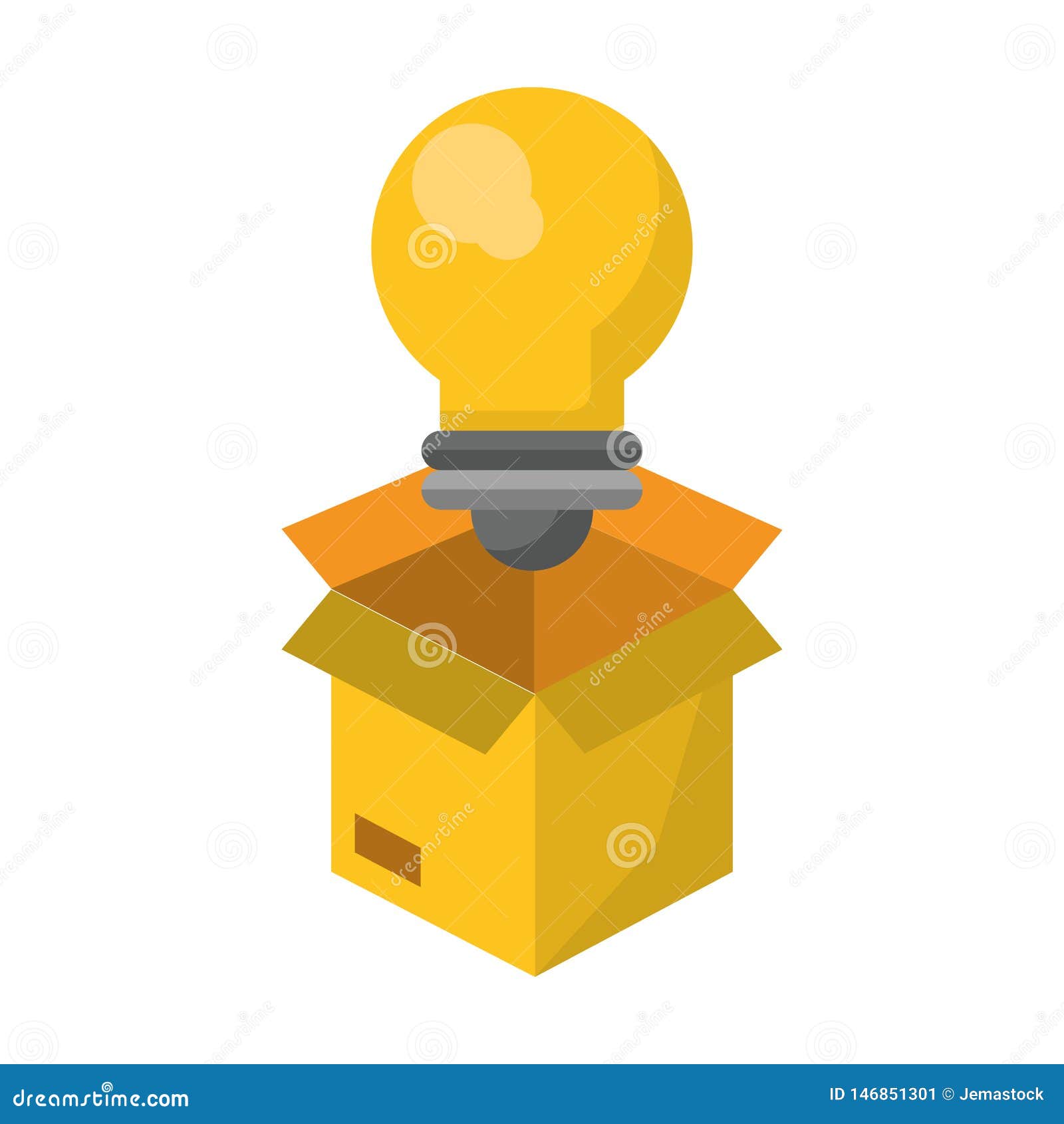 Light bulb idea cartoon stock vector. Illustration of energy - 146851301