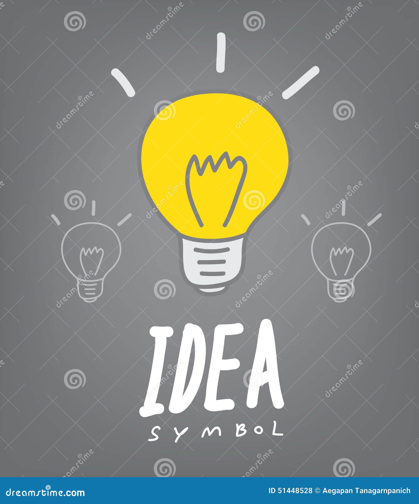Light Bulb and Idea Concept Symbol. Stock Vector - Illustration of ...