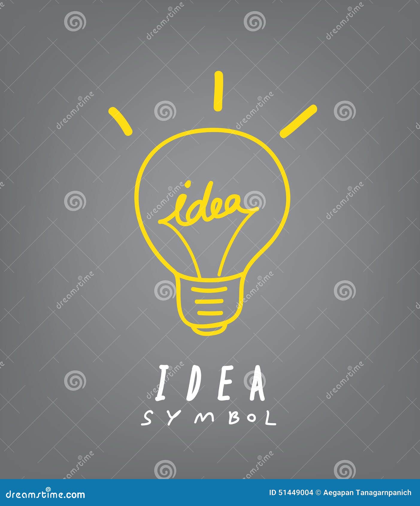 Light Bulb and Idea Concept Symbol. Stock Vector - Illustration of idea ...