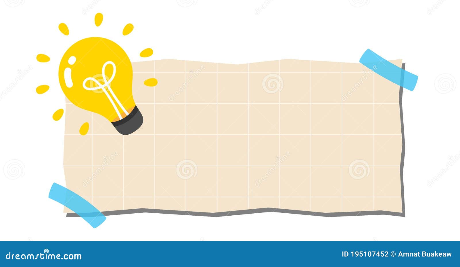 Light Bulb For Idea Creative Symbol On Paper Banner Background ...