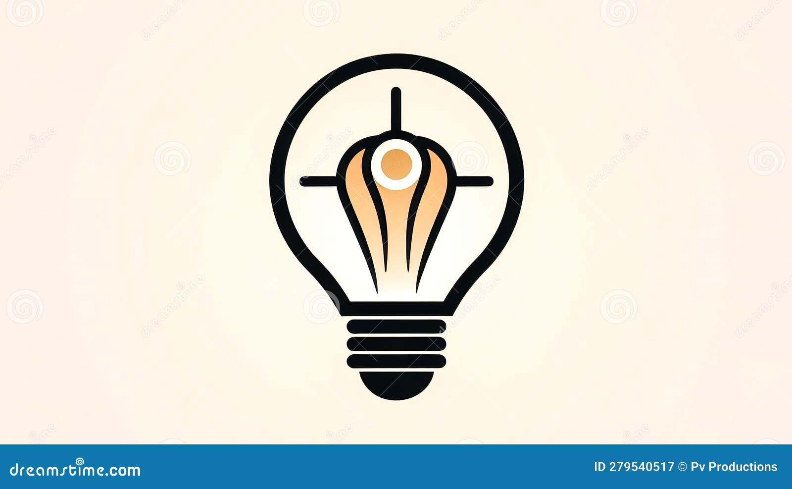 Light Bulb, Idea Generation Concept, Generative AI. Stock Illustration ...
