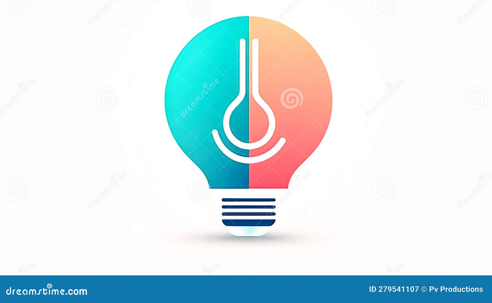 Light Bulb, Idea Generation Concept, Generative AI. Stock Illustration ...