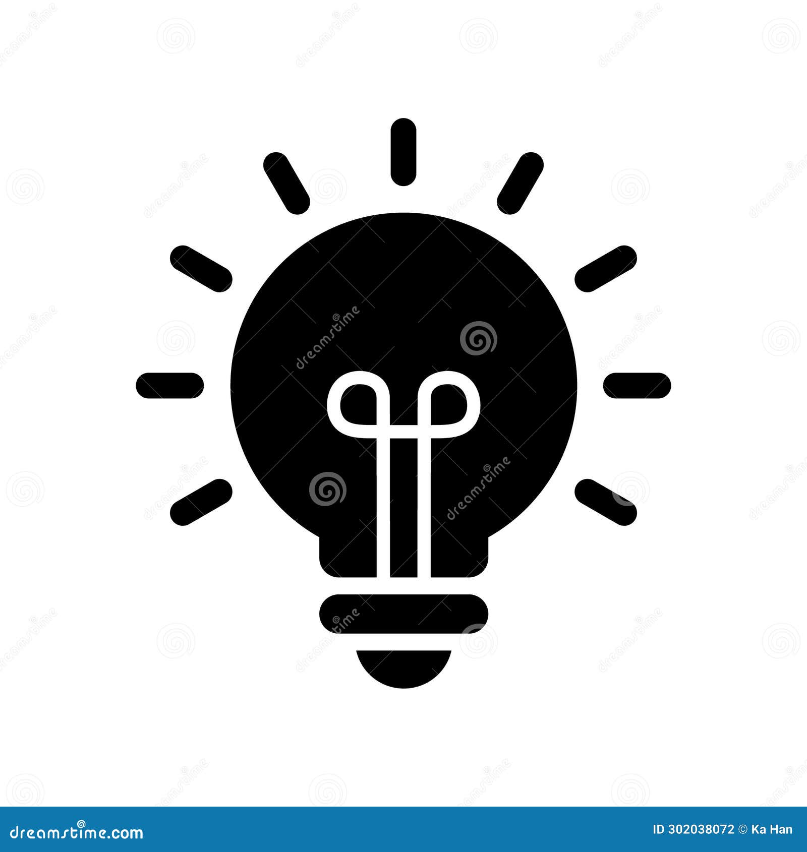 Light Bulb, Idea Icon Vector. Lightbulb, Creativity Symbol Stock Vector ...