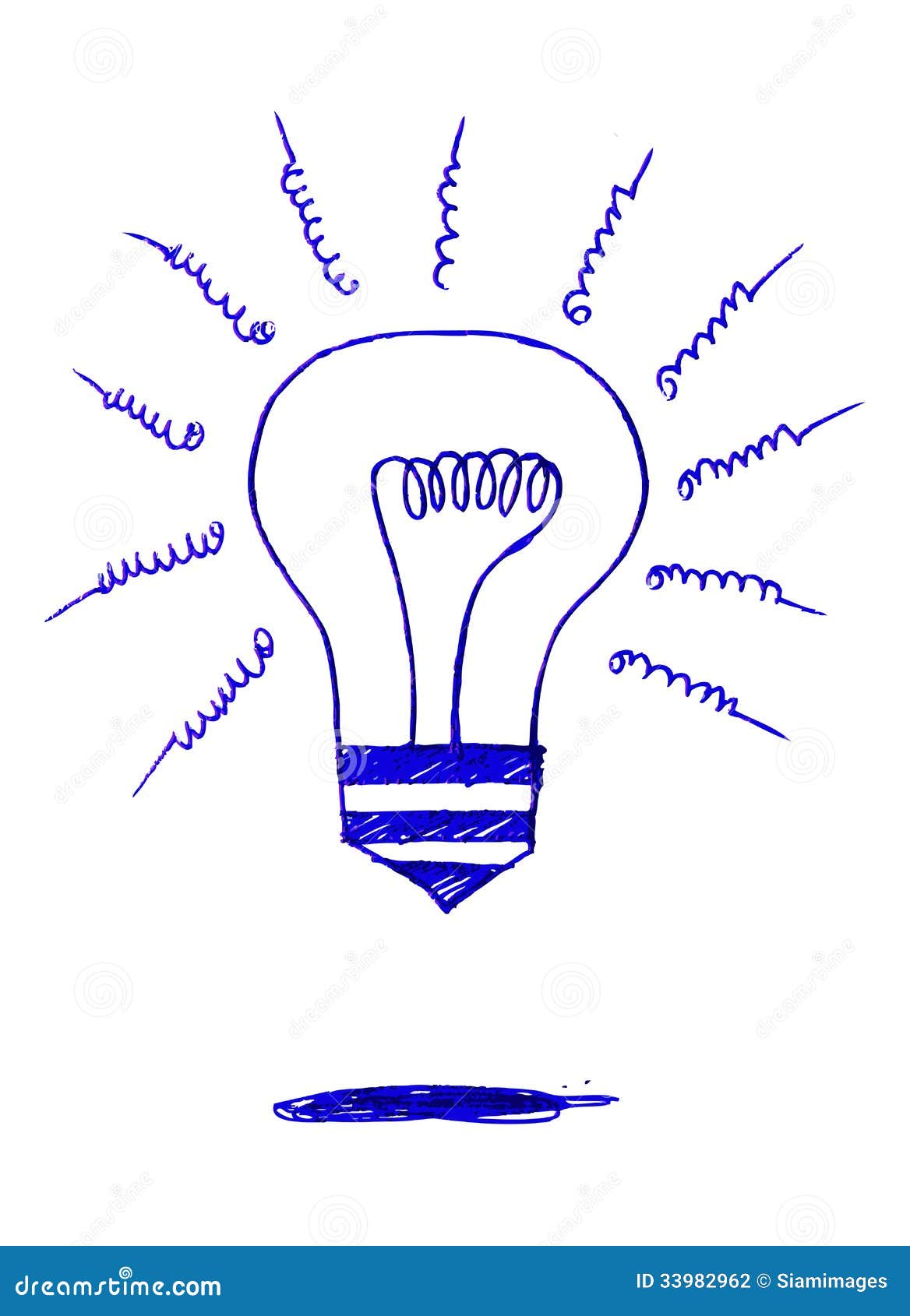 Light Bulb Idea in Illustration Stock Illustration - Illustration of ...