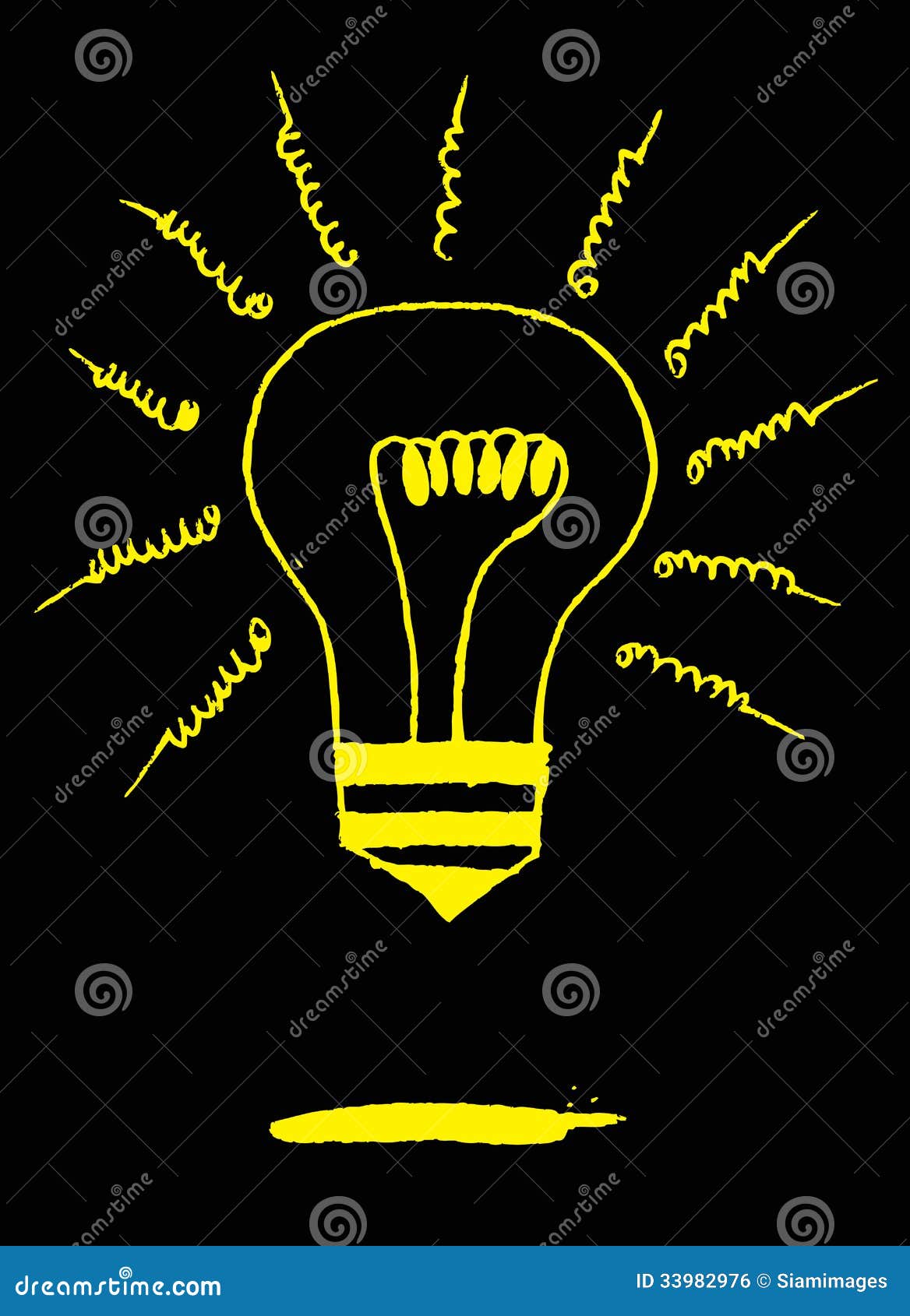 Light Bulb Idea in Illustration Stock Illustration - Illustration of ...