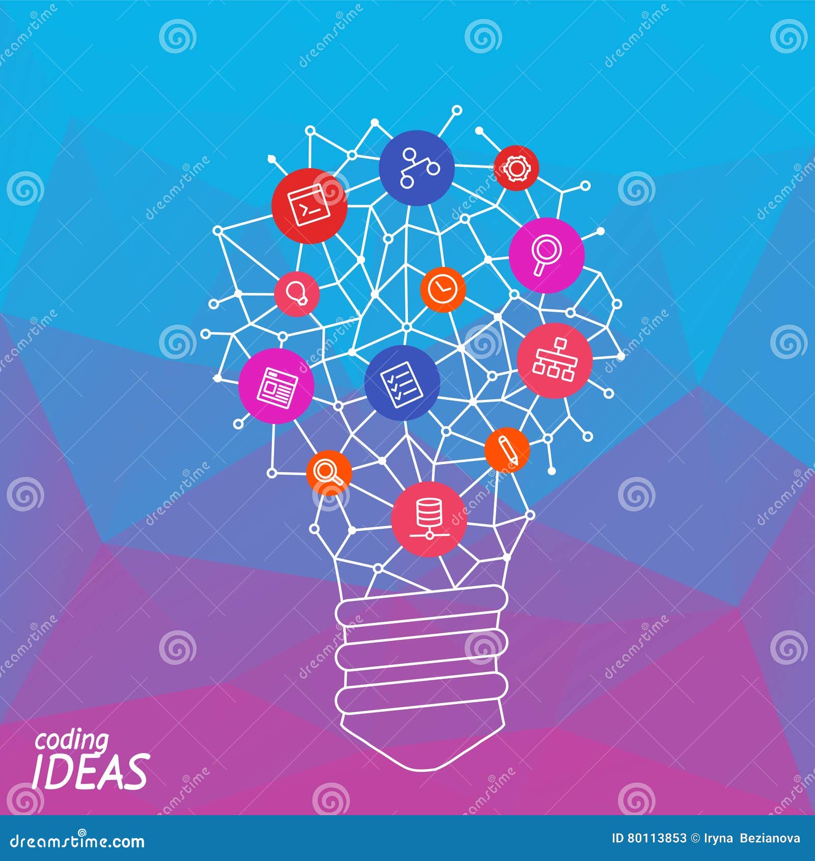 Light Bulb Idea for Infographic Banner Stock Vector - Illustration of ...