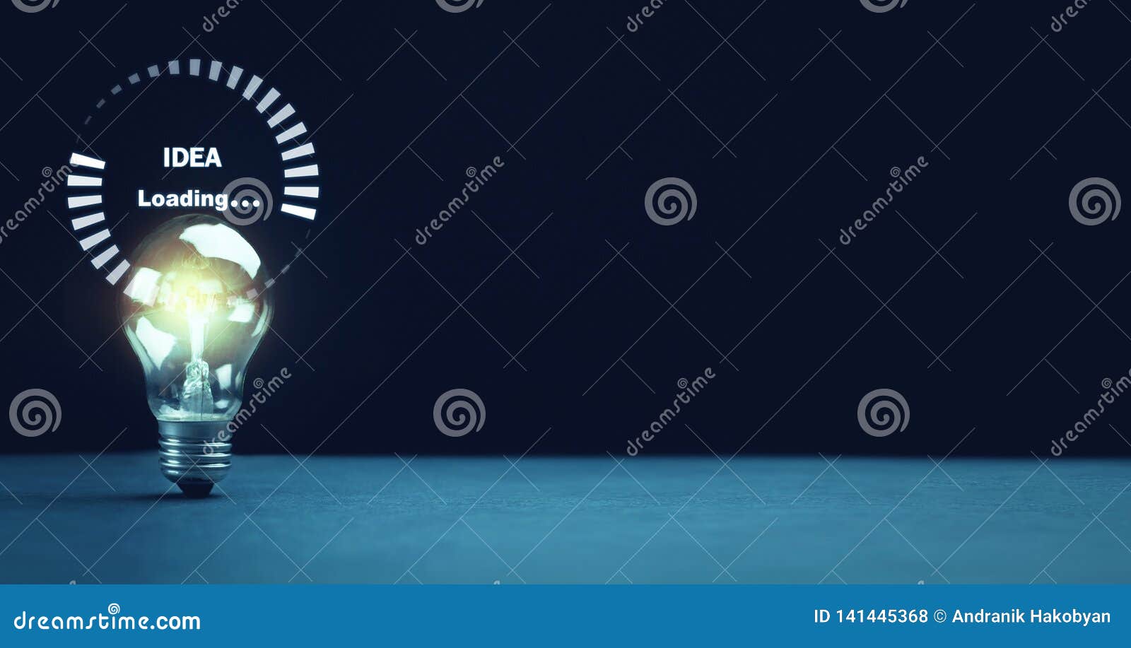 Light bulb. Idea loading stock photo. Image of invention - 141445368