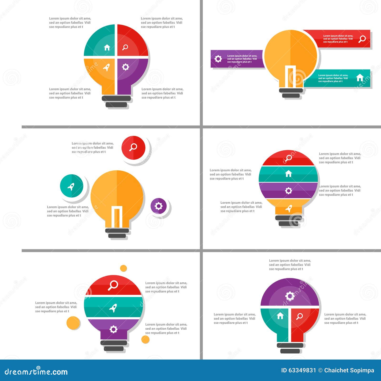 Light Bulb Idea Presentation Templates Abstract Infographic ...