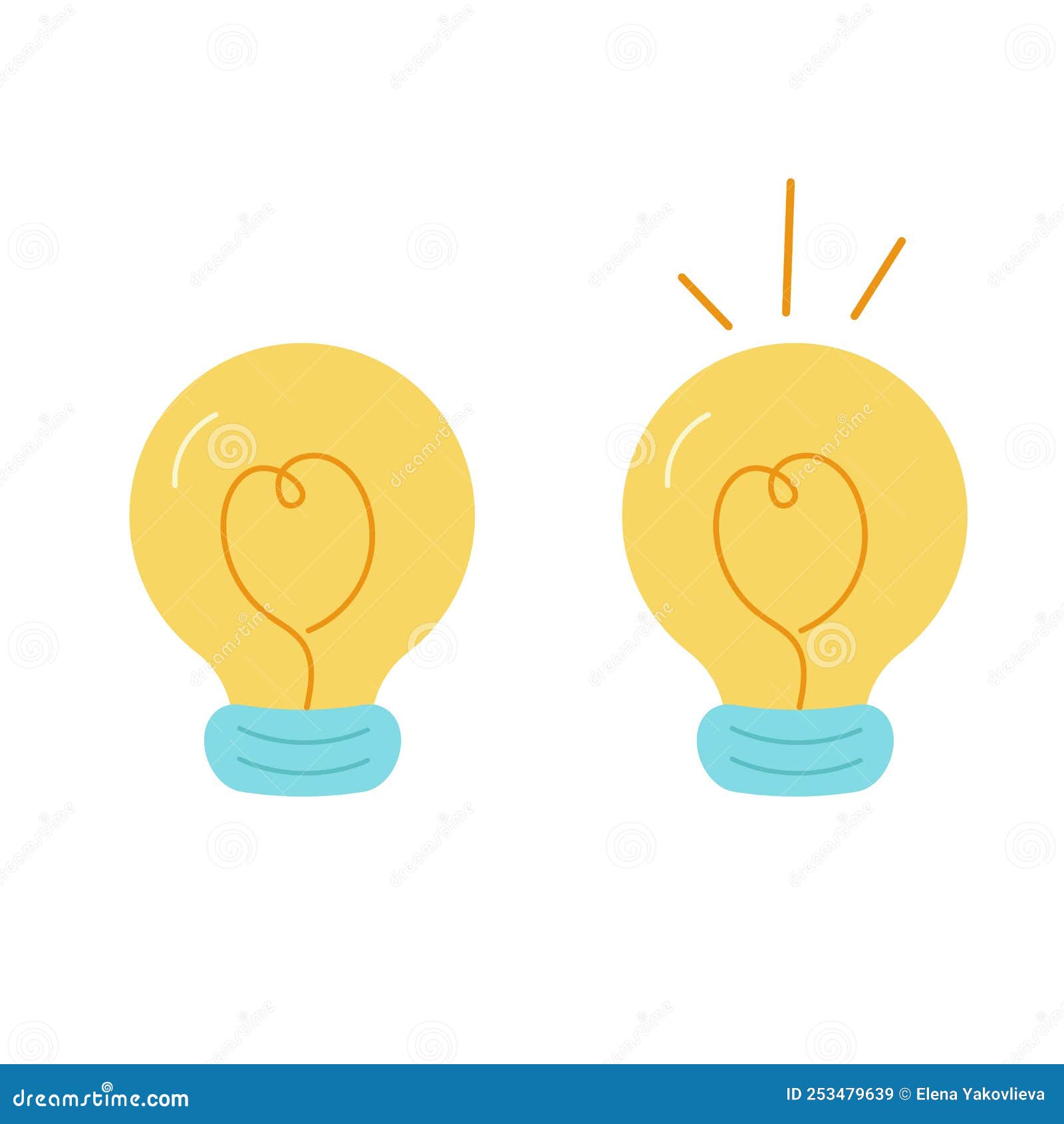 Light Bulb Idea. Vector Illustration Stock Vector - Illustration of ...