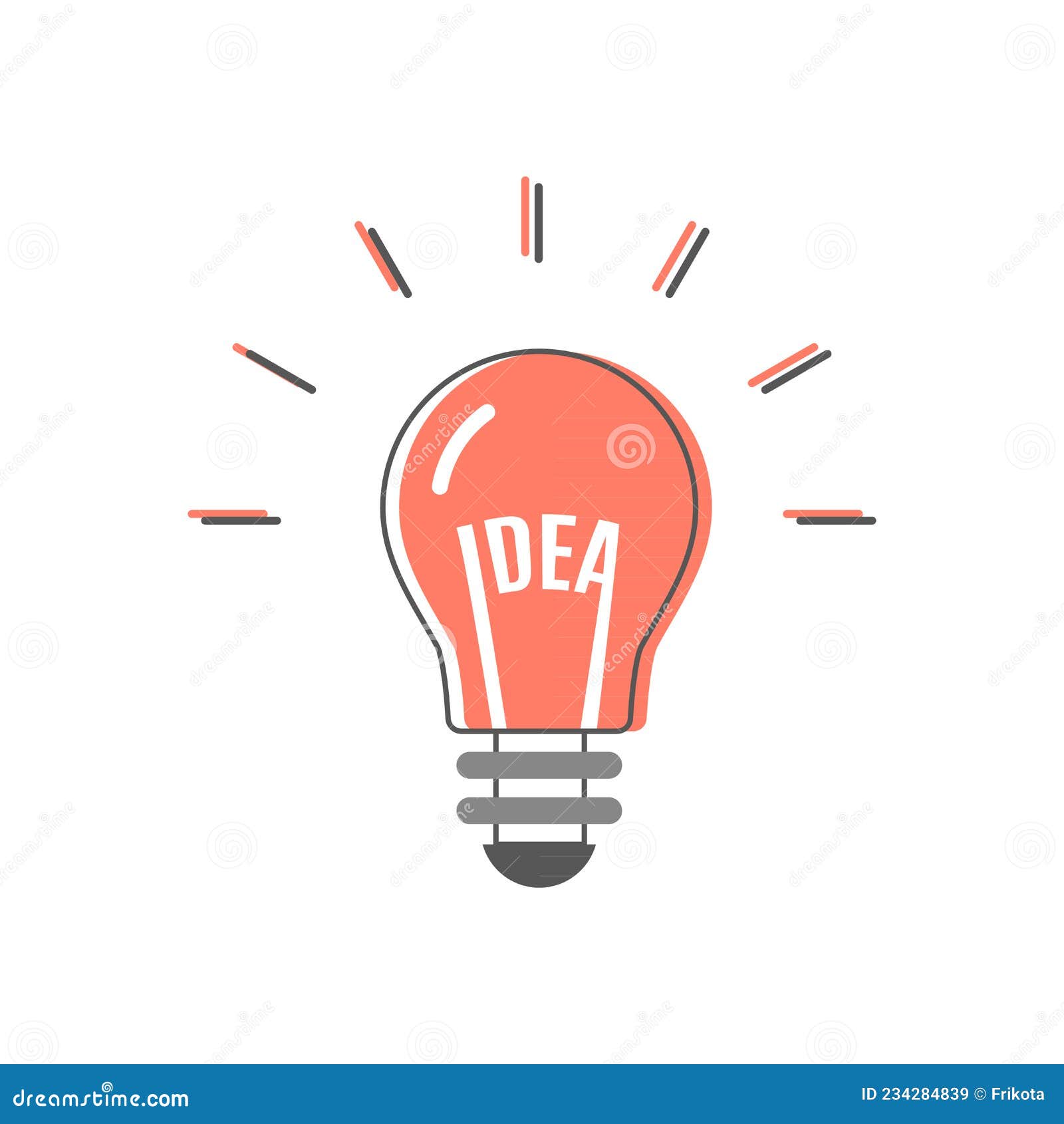 Light Bulb Idea. the Word `idea` in the Filament. Vector Illustration ...