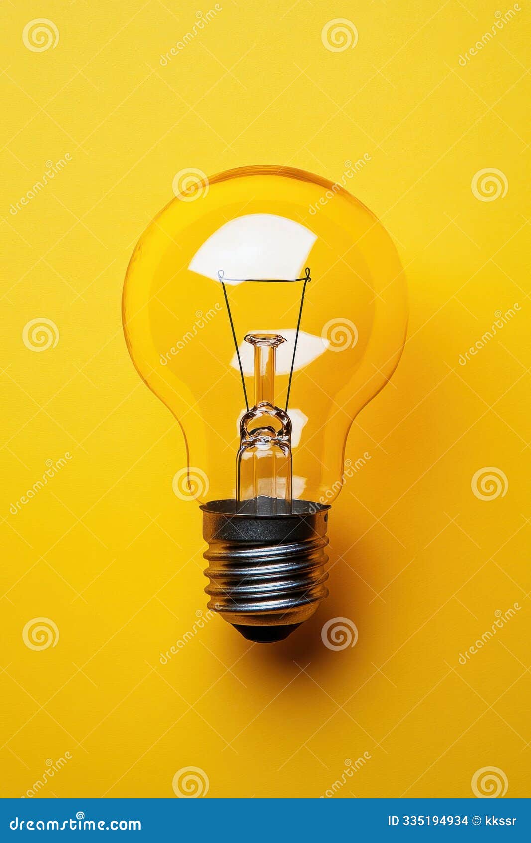 Light Bulb Ideas, a Bright Yellow Background Features a Glowing Light ...