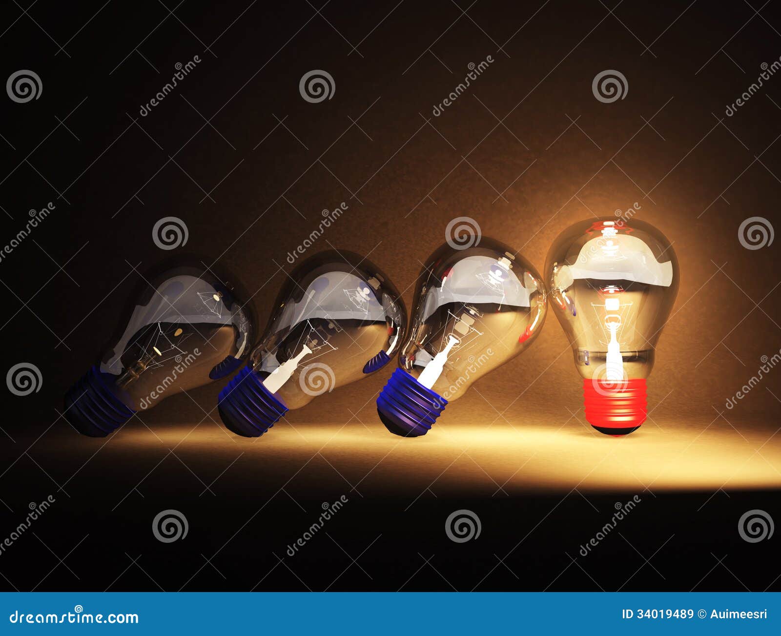 Light bulb is ideas stock illustration. Illustration of blue - 34019489