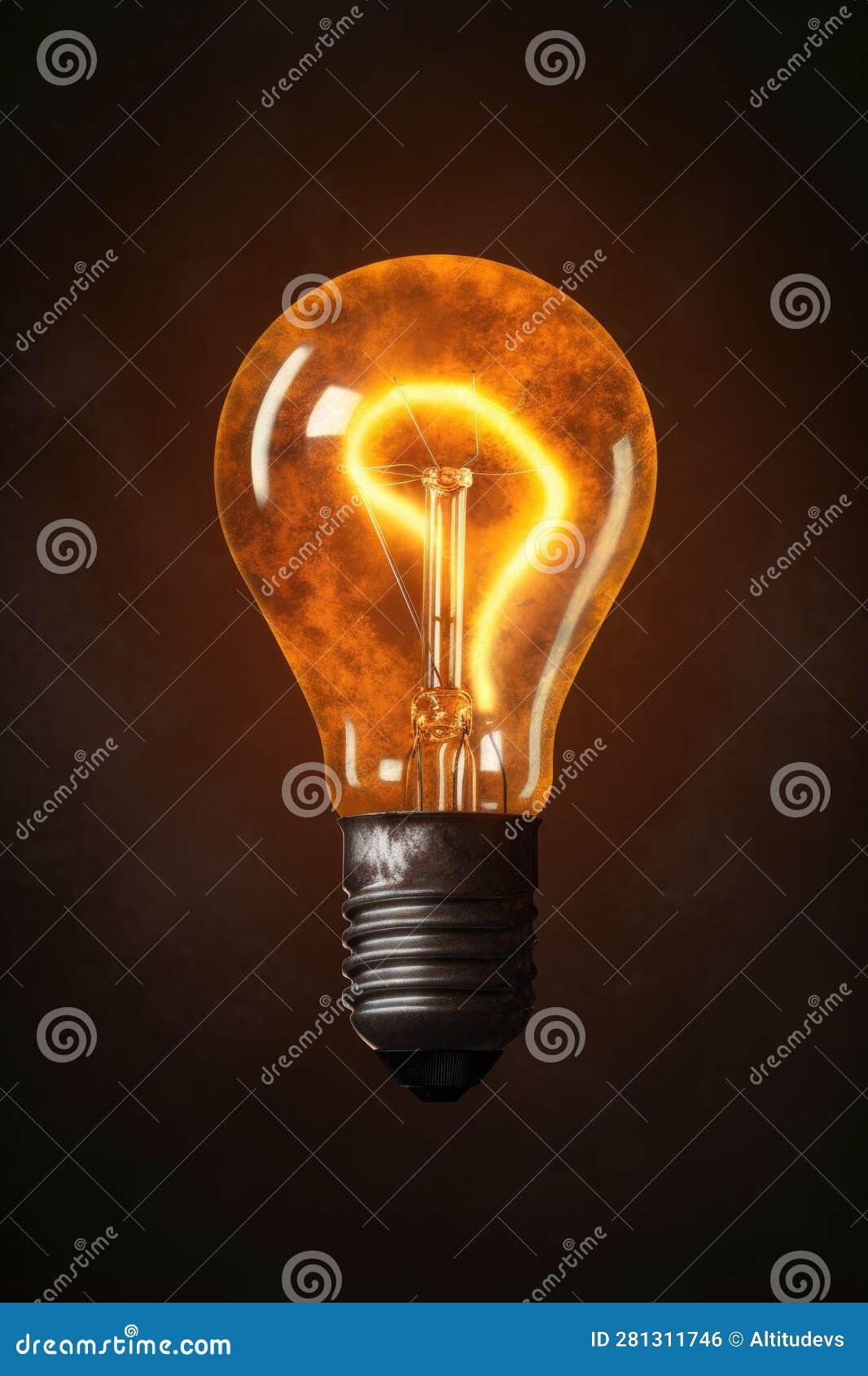 Light Bulb Illuminating Over a Question Mark Stock Illustration ...