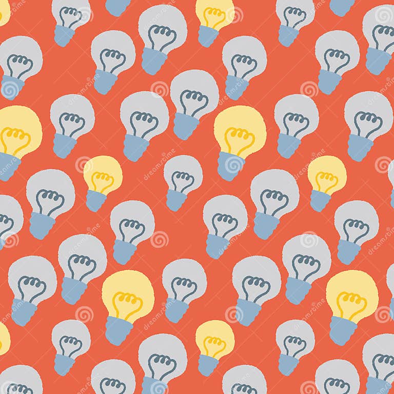 Light Bulb Illustration Bright Ideas Pattern Stock Vector ...