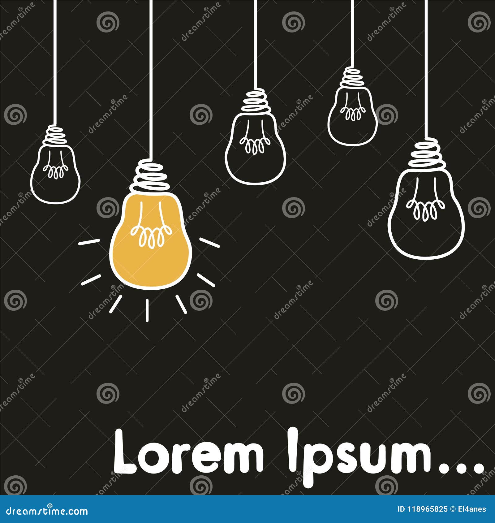 Light bulb illustration stock vector. Illustration of creative - 118965825