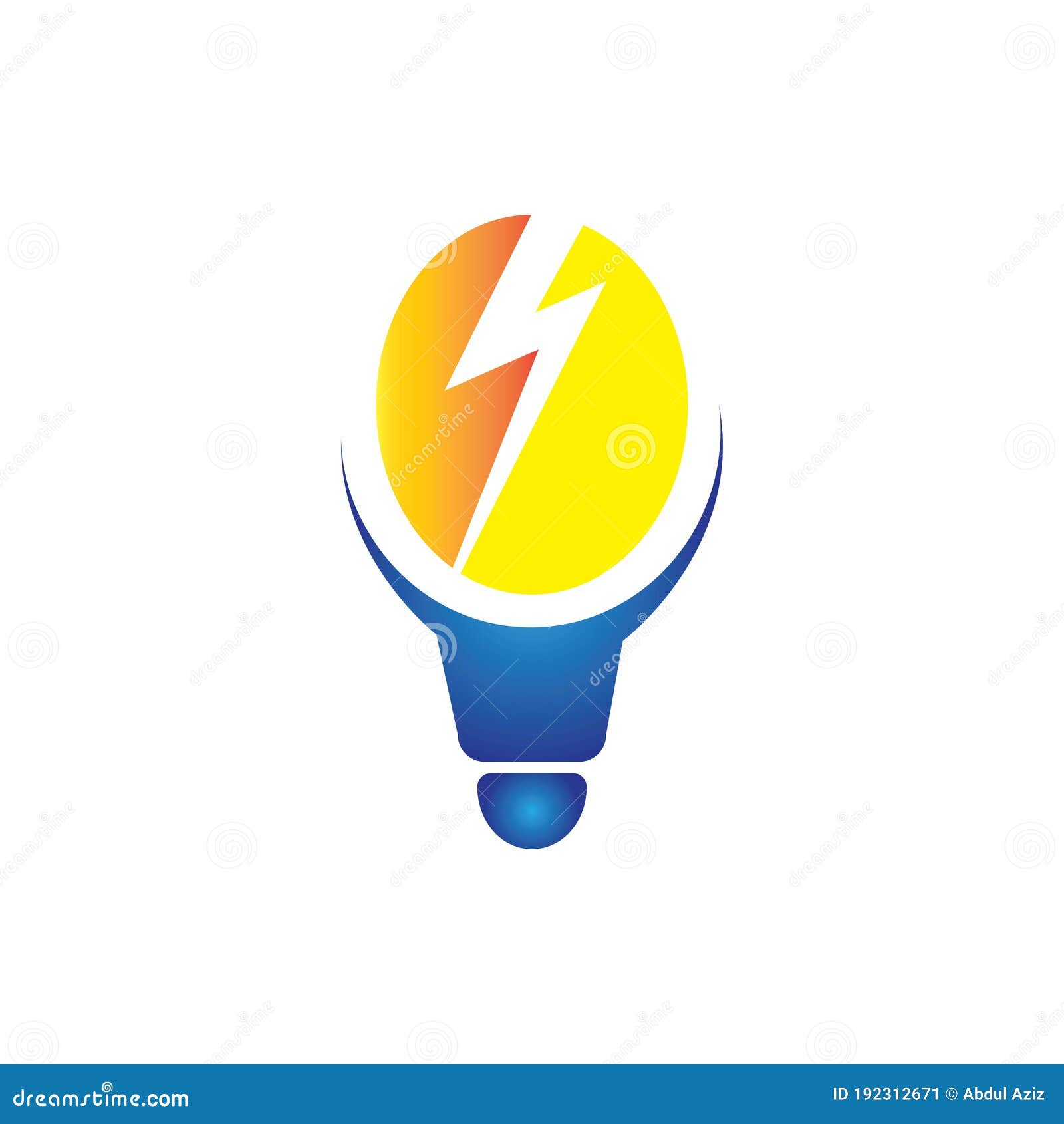 Light Bulb Illustration Icon Logo Vector Stock Vector - Illustration of ...